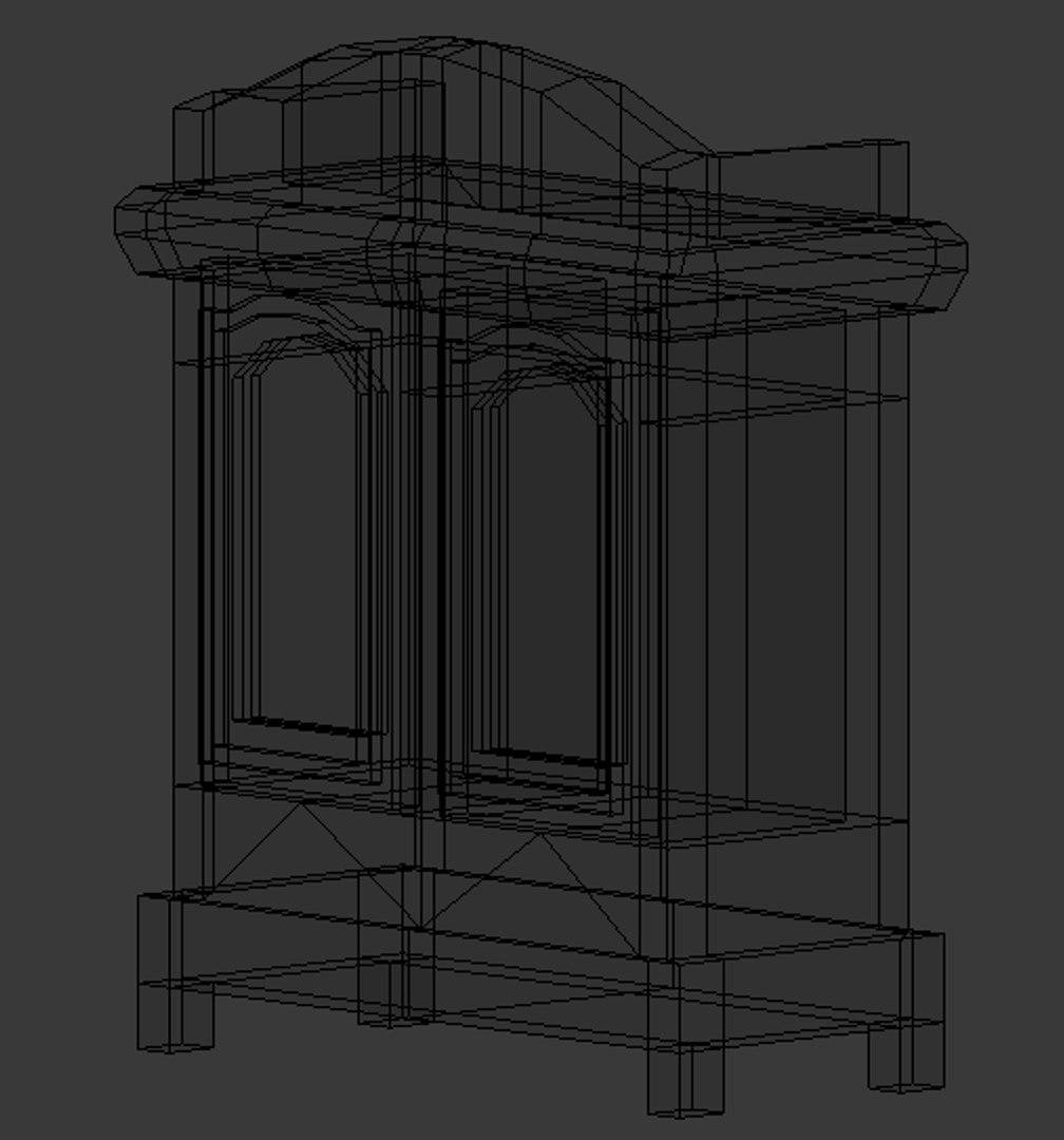 3D Model Medieval Wardrobe - TurboSquid 1294536