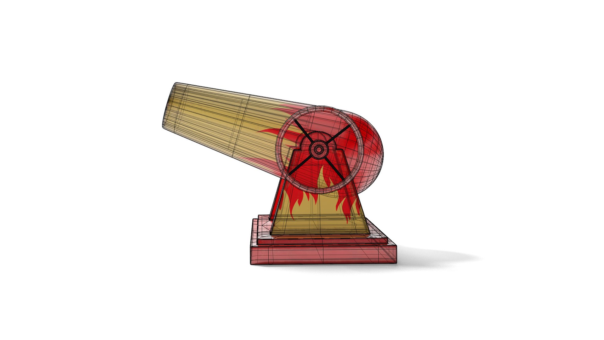 Circus Cannon Animated 3D Model - TurboSquid 2351710