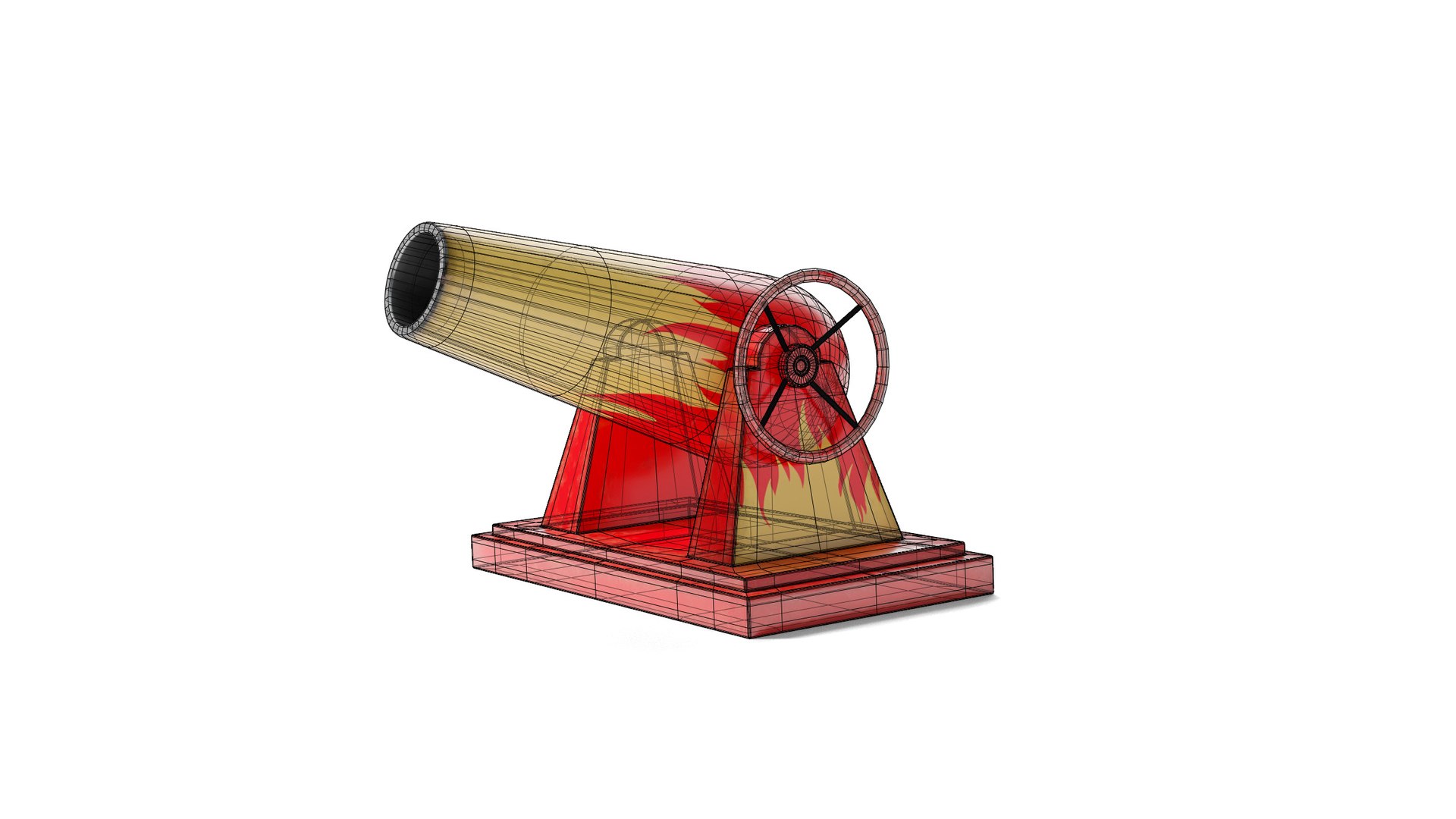 Circus Cannon Animated 3D Model - TurboSquid 2351710