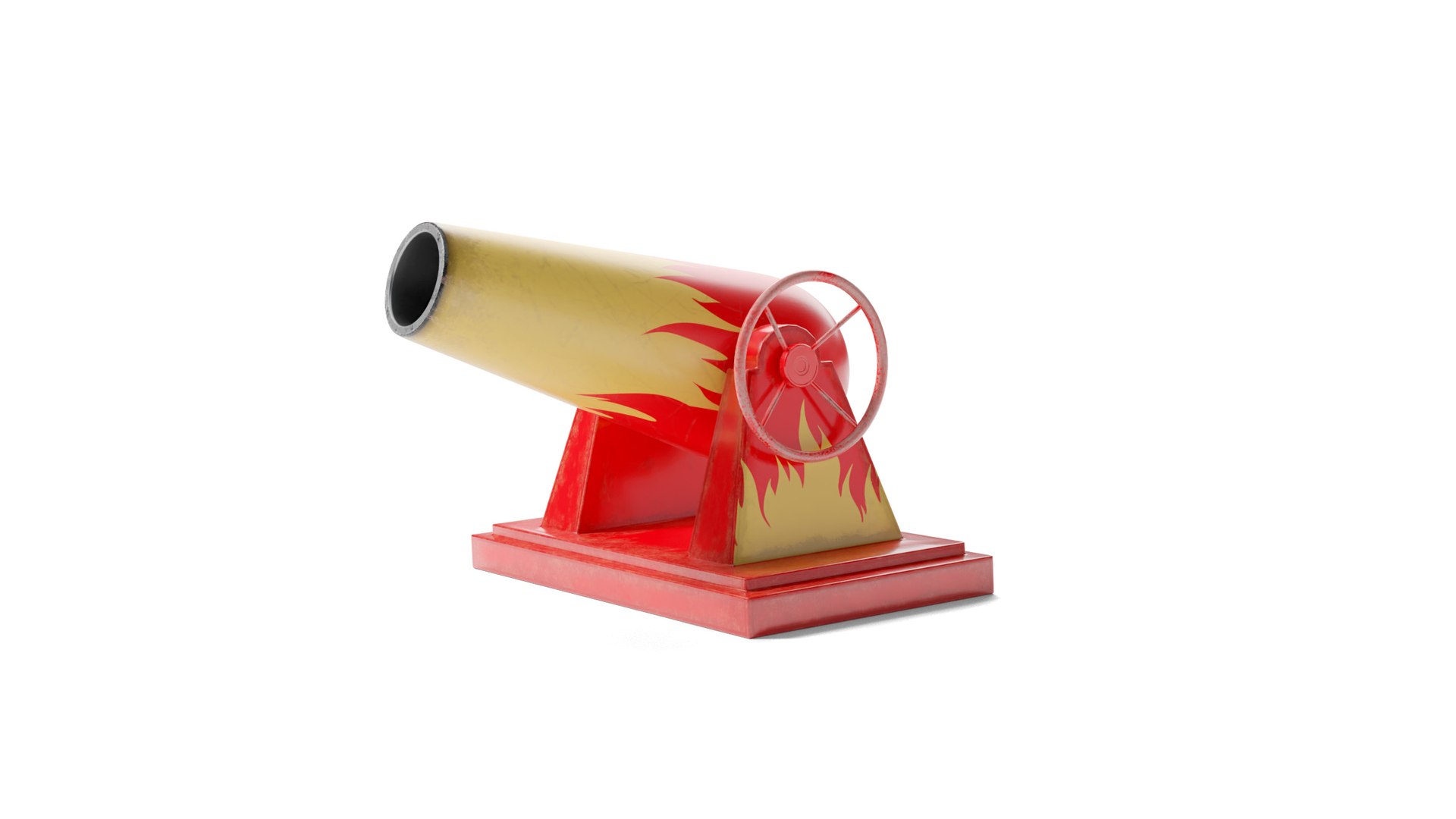 Circus Cannon Animated 3D Model - TurboSquid 2351710
