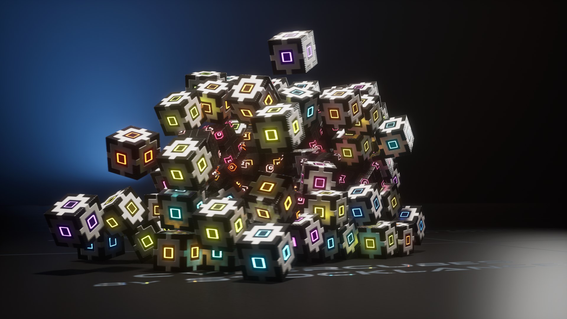 3D CyberCube Flock - TurboSquid 1978583