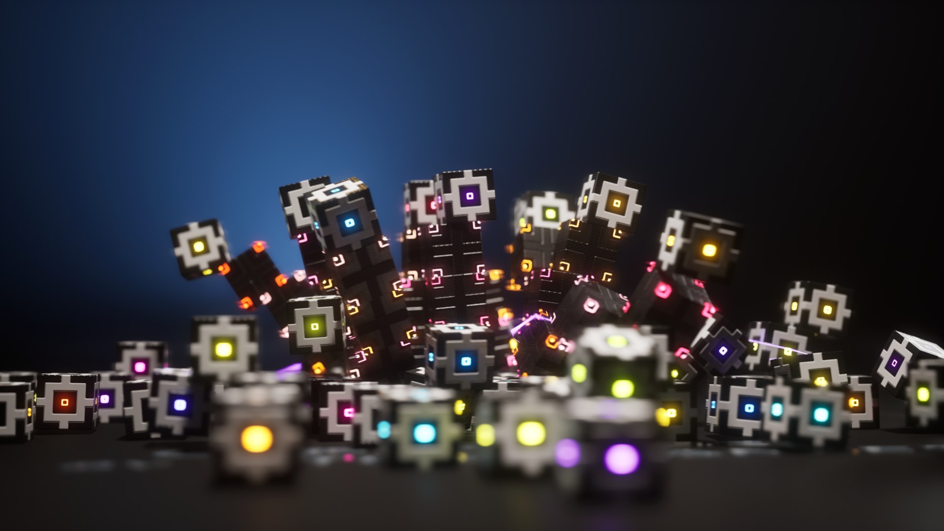 3D CyberCube Flock - TurboSquid 1978583