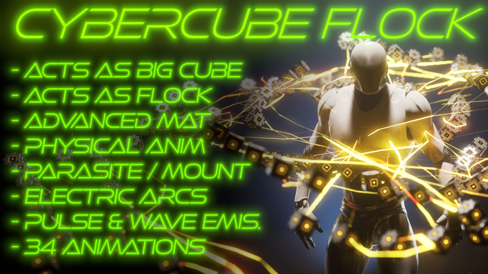 3D CyberCube Flock - TurboSquid 1978583
