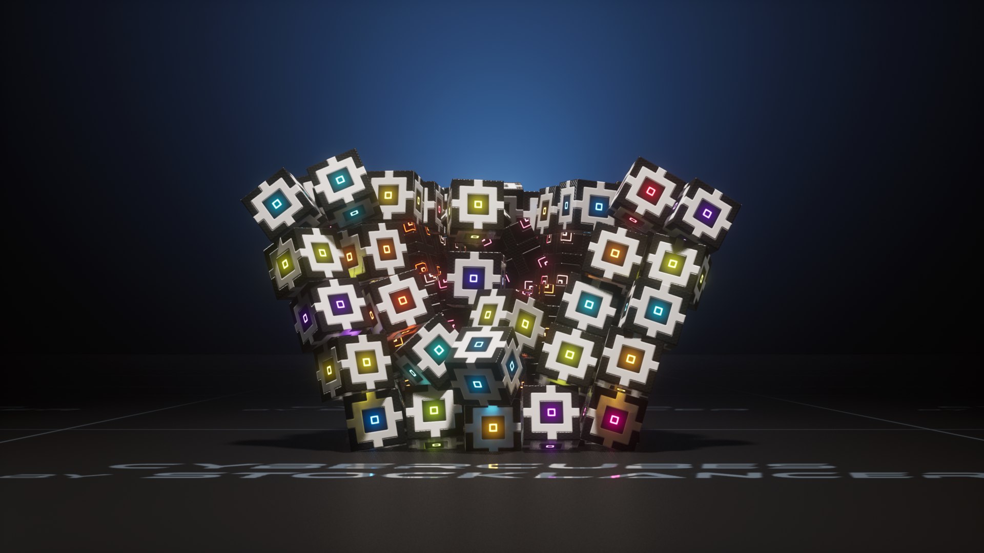 3D CyberCube Flock - TurboSquid 1978583