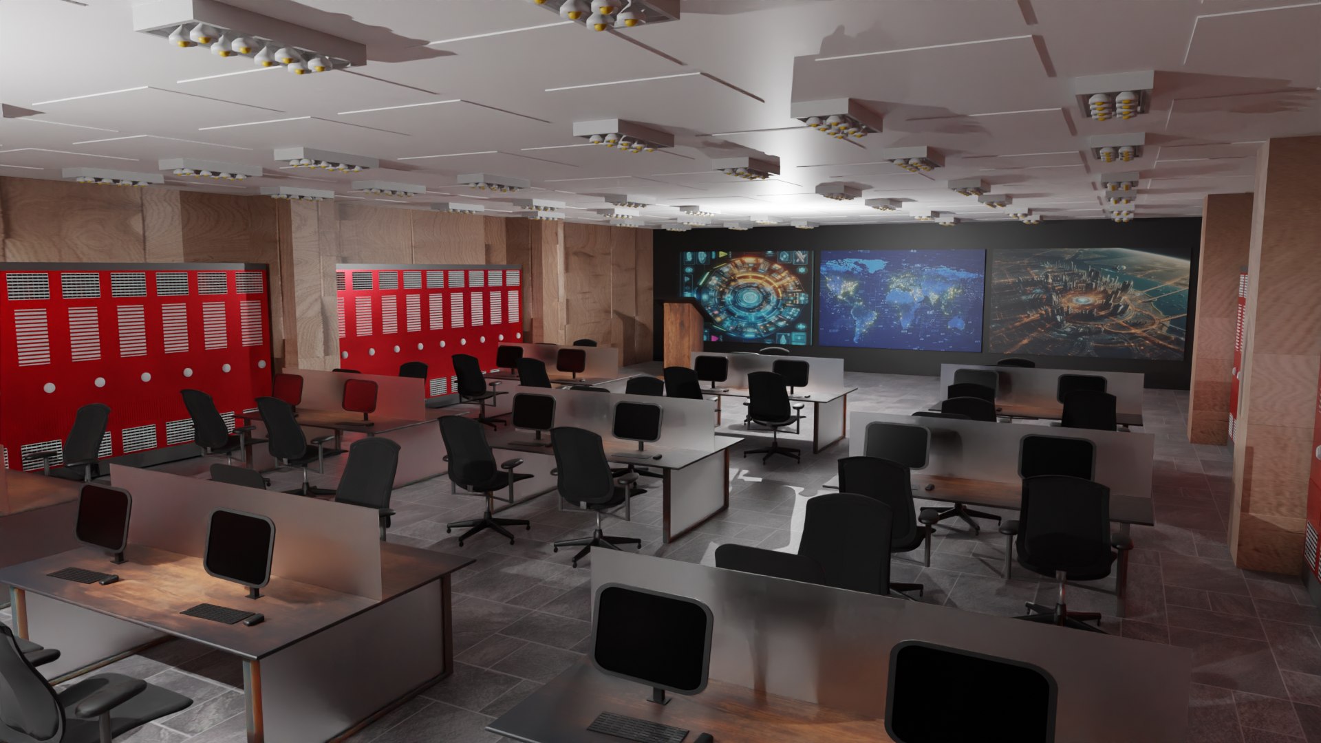 Mission Control Center 3D model - TurboSquid 2179262