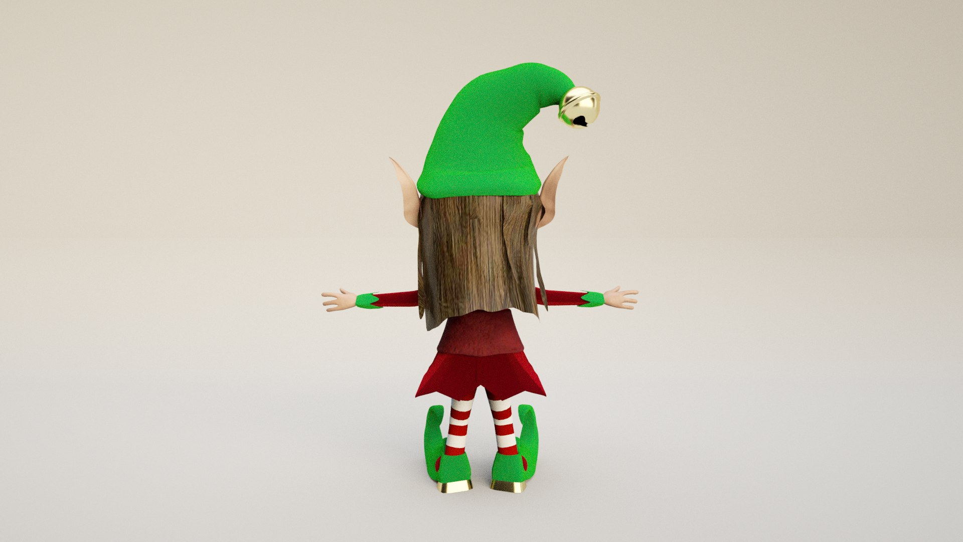 3d Christmas Elf Character