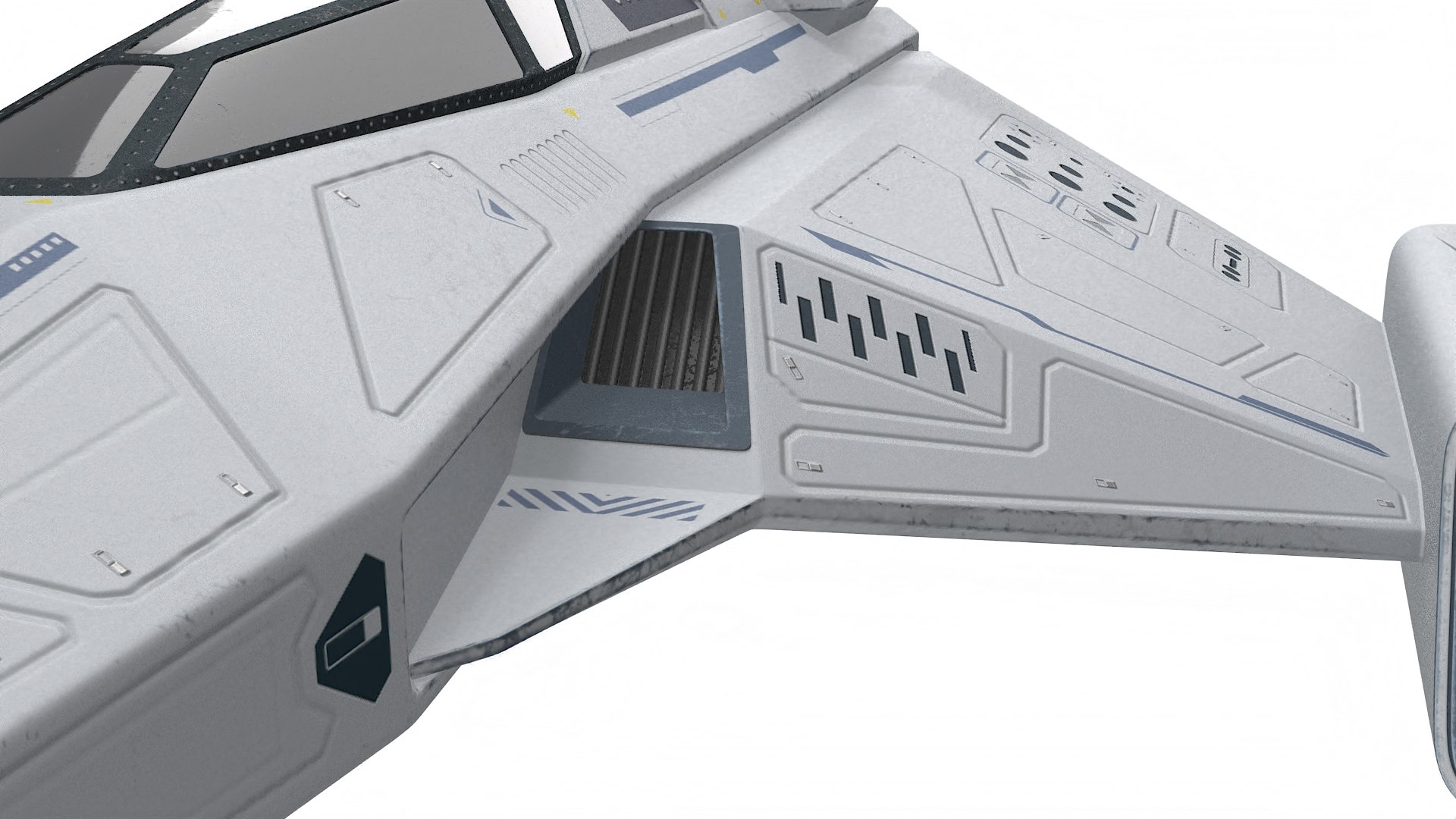 Futuristic Space Fighter Aircraft 3D Model - TurboSquid 2247405