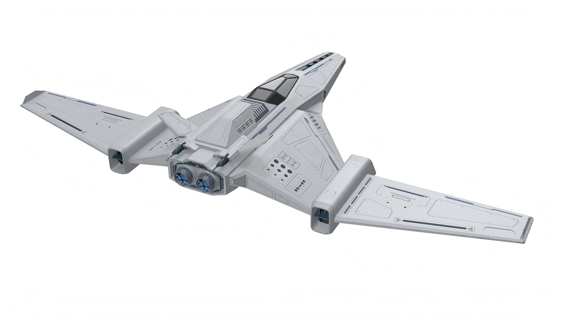 Futuristic Space Fighter Aircraft 3D Model - TurboSquid 2247405
