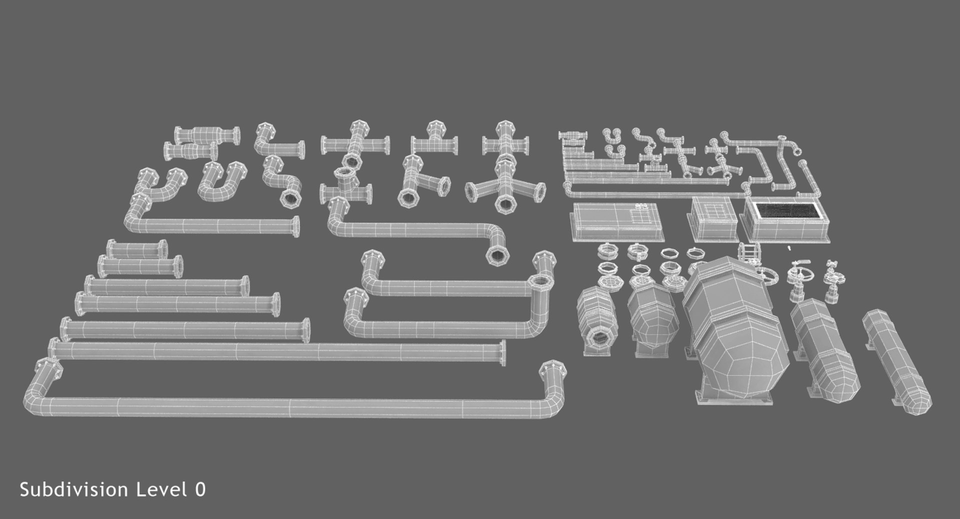 Modular pipe pack 3D model - TurboSquid 1251266