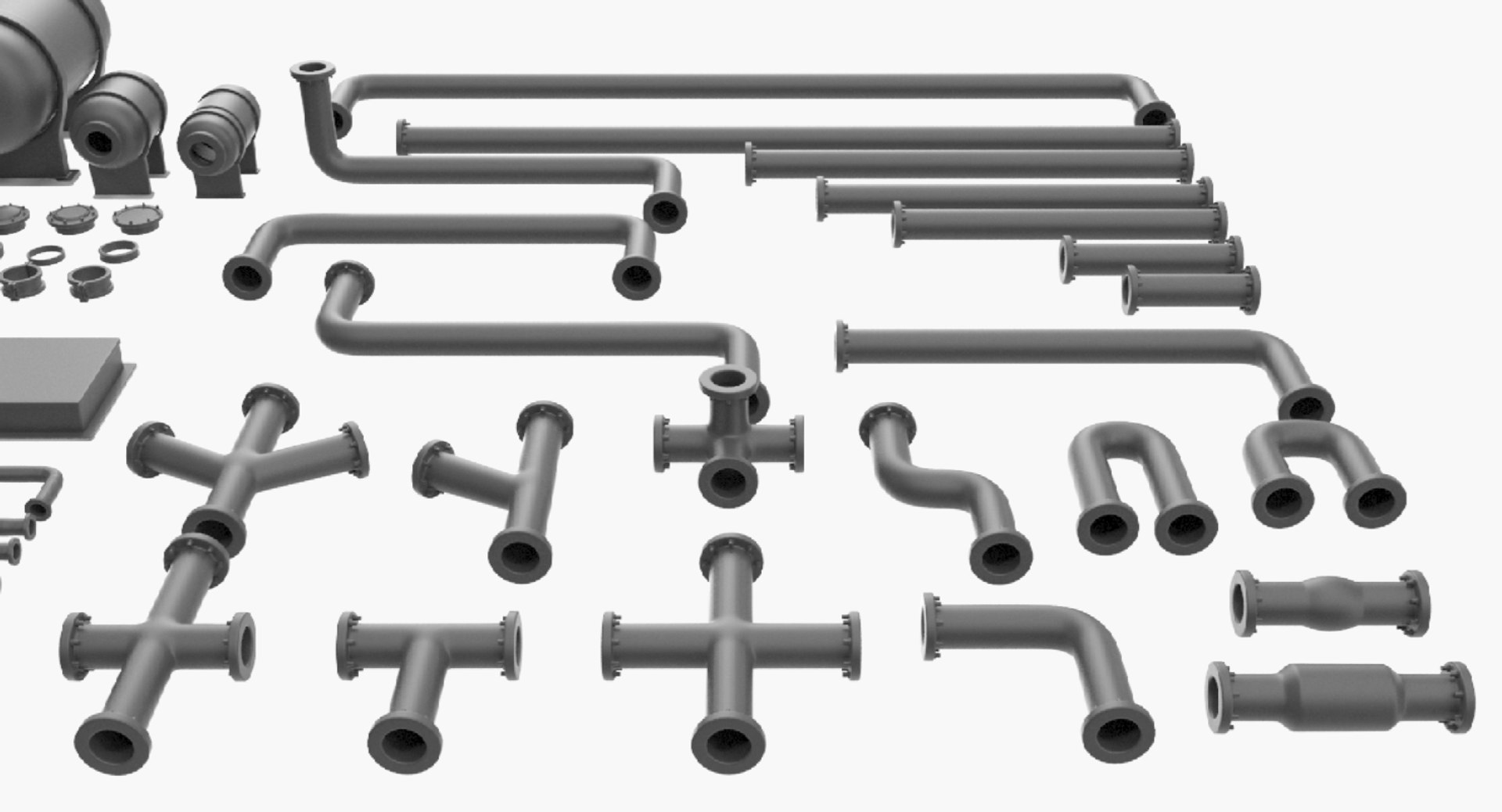 Modular Pipe Pack 3D Model - TurboSquid 1251266