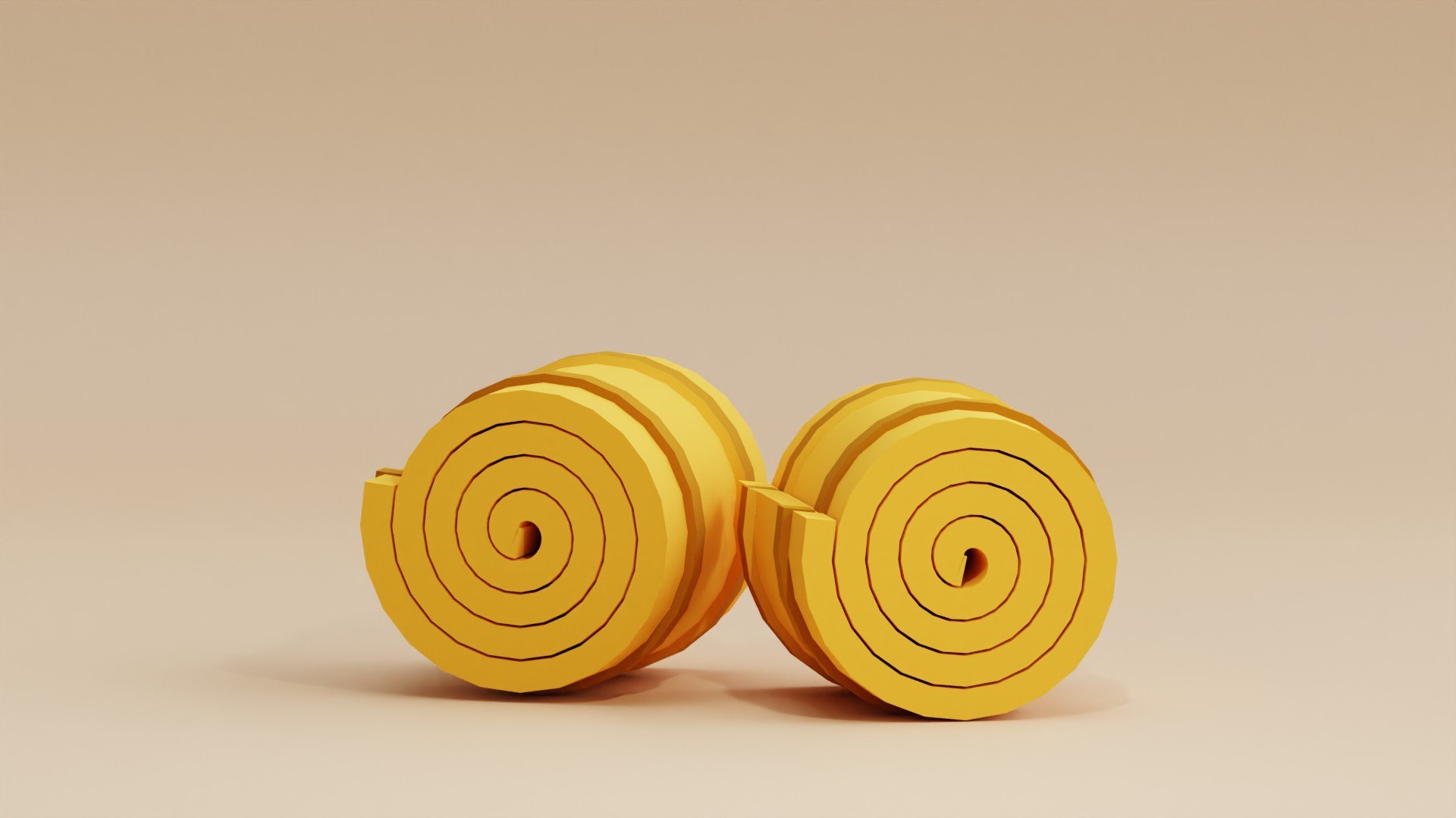 Stylized Cartoon Hay Wheat Roll Low-poly 3D Model Model - TurboSquid ...