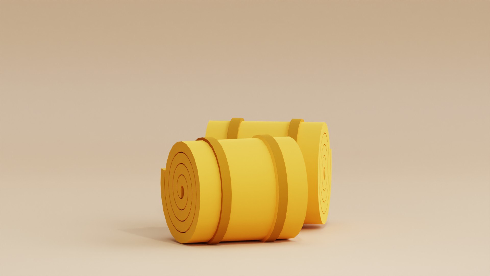 Stylized Cartoon Hay Wheat Roll Low-poly 3D Model Model - TurboSquid ...