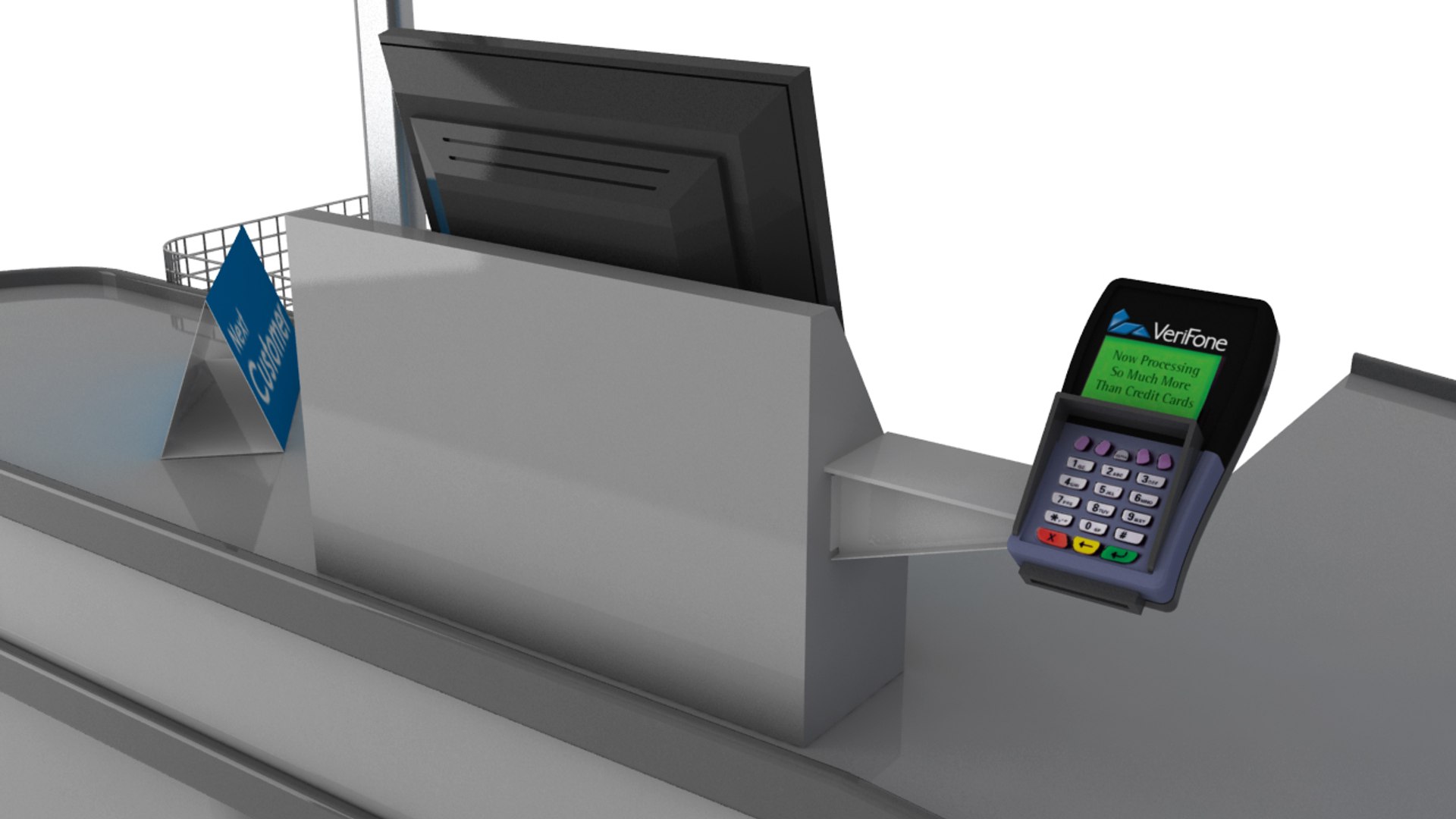 Checkout Counter Card Swipe 3ds