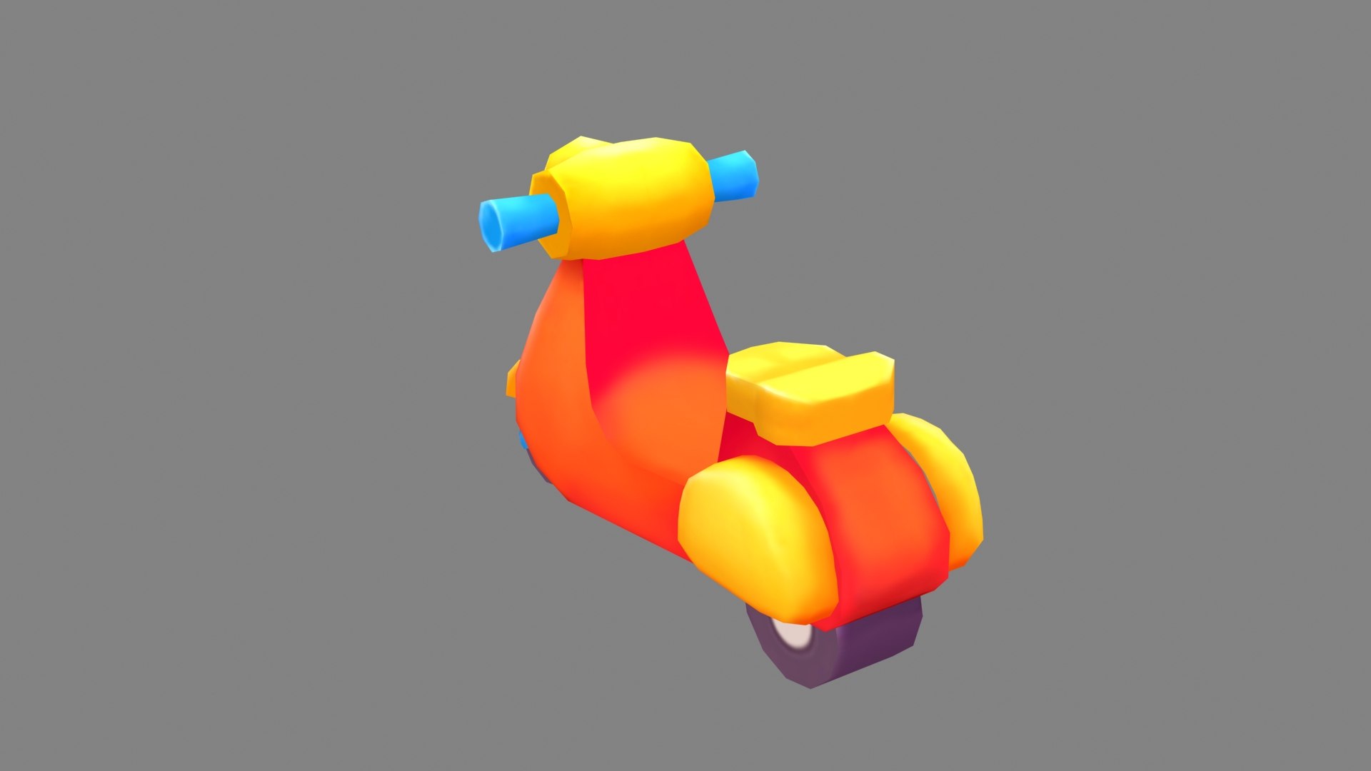 Cartoon Scooter Toy Low-poly 3D Model Model - TurboSquid 2116547