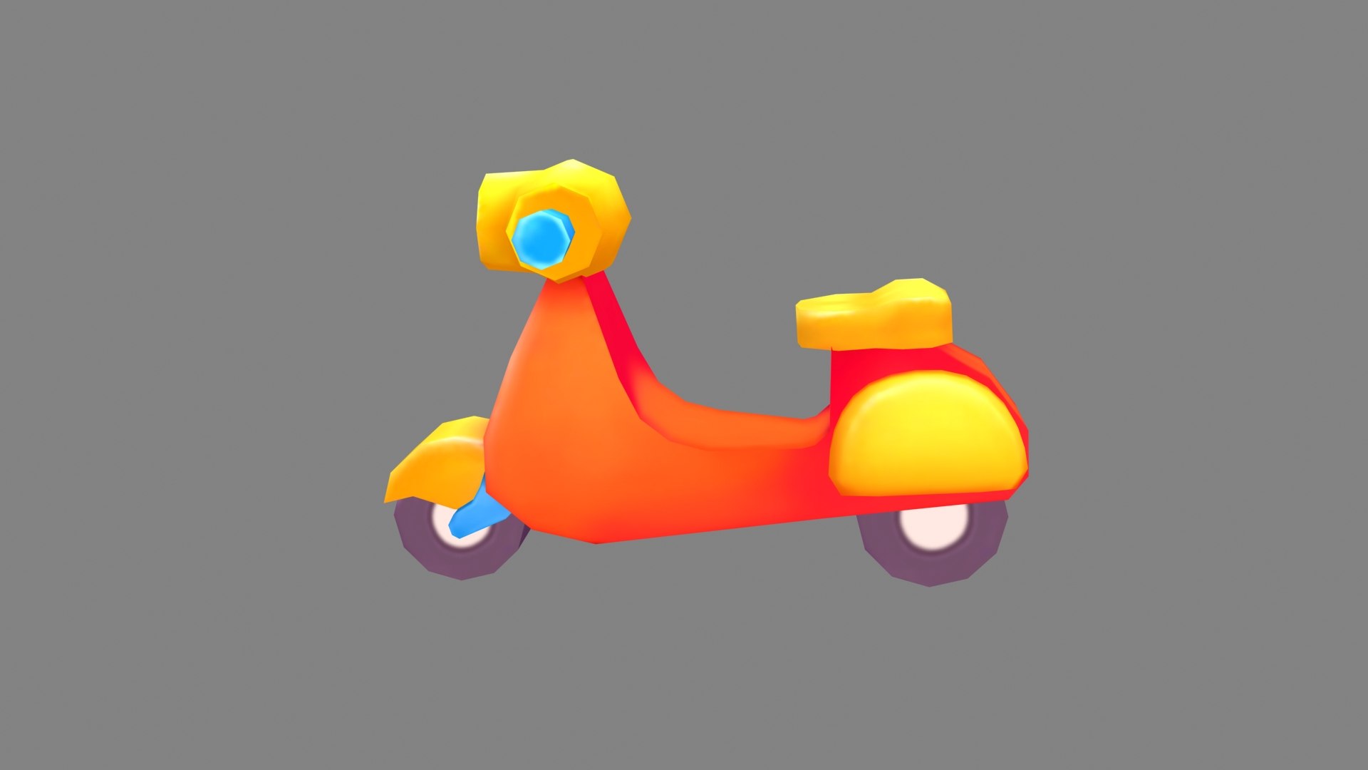 Cartoon Scooter Toy Low-poly 3D Model Model - TurboSquid 2116547