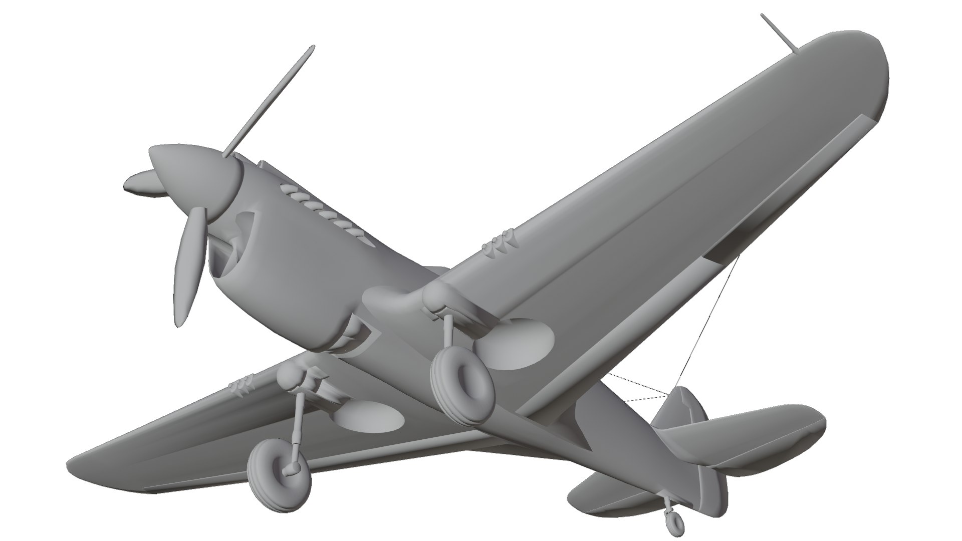 Curtiss-P40 3D Model - TurboSquid 2236964