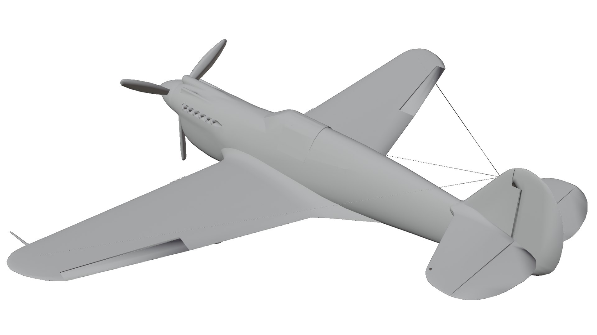 Curtiss-P40 3D Model - TurboSquid 2236964