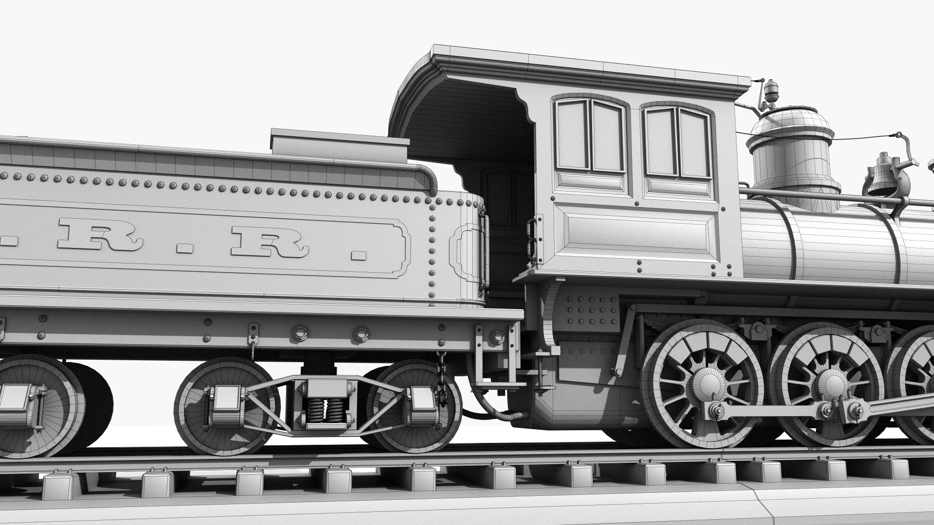 Prr Engine Tender Rigged Lightwave Lwo