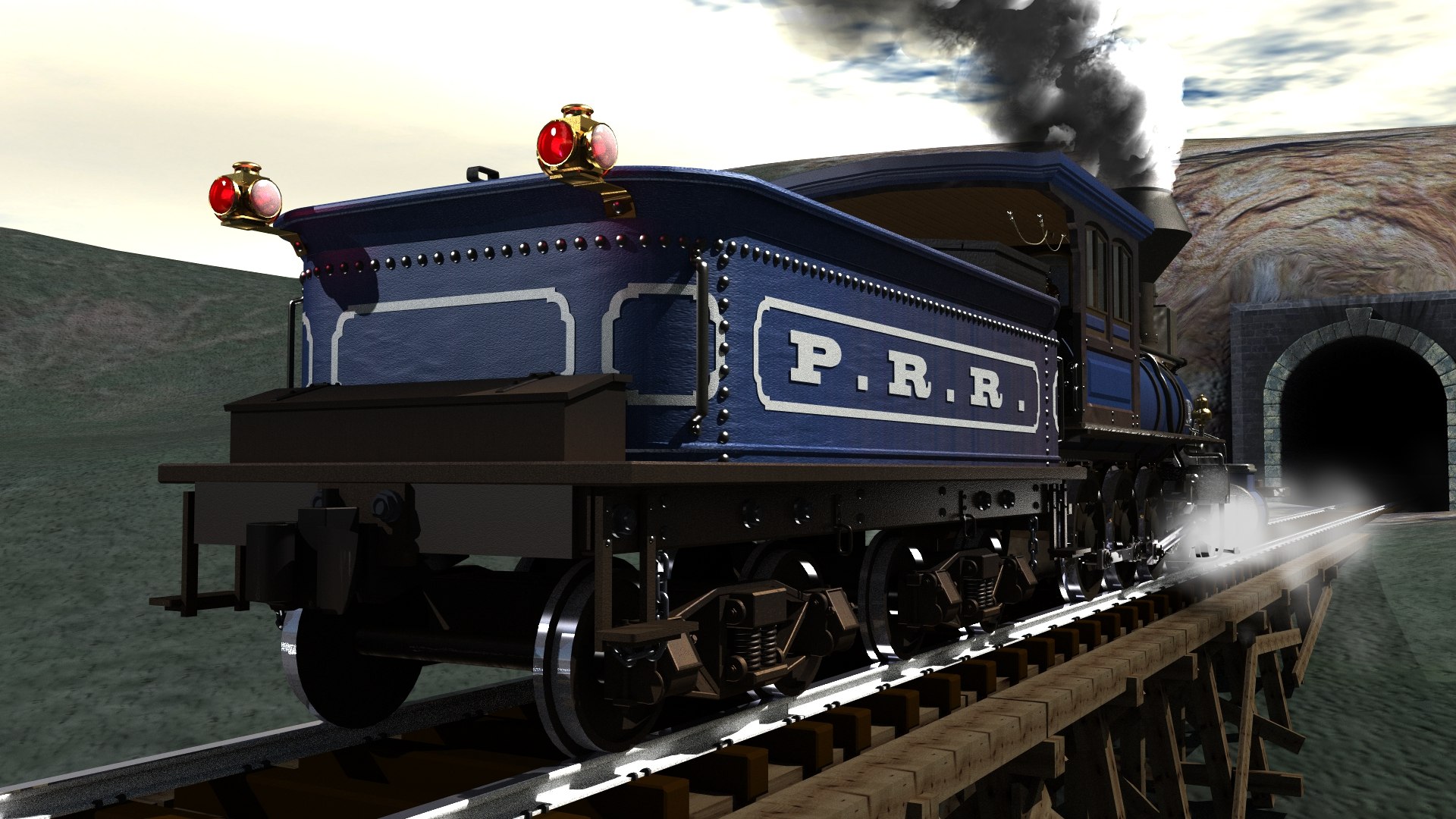 Prr Engine Tender Rigged Lightwave Lwo