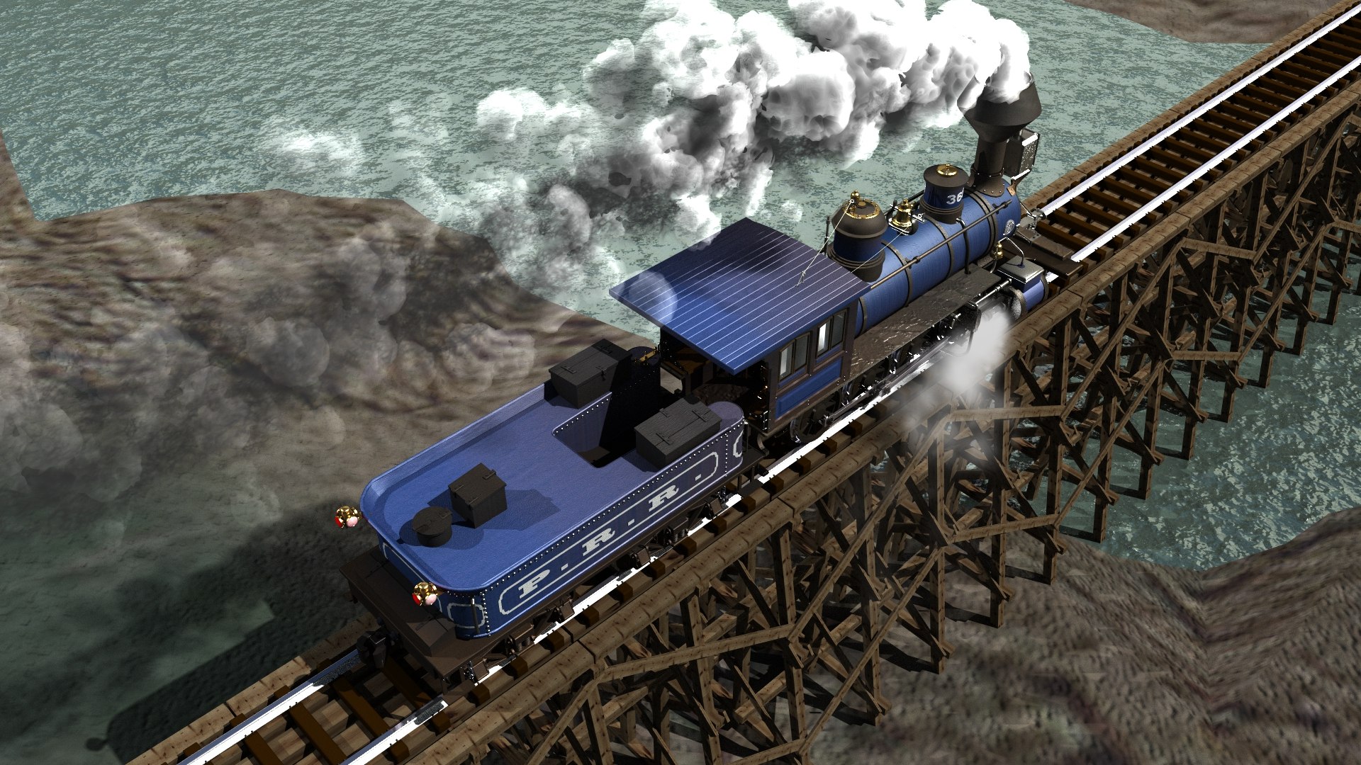 Prr Engine Tender Rigged Lightwave Lwo