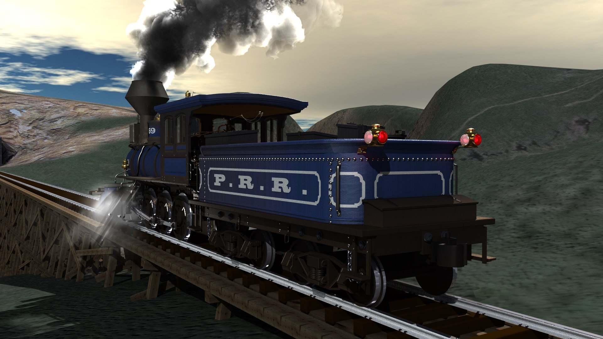 Prr Engine Tender Rigged Lightwave Lwo