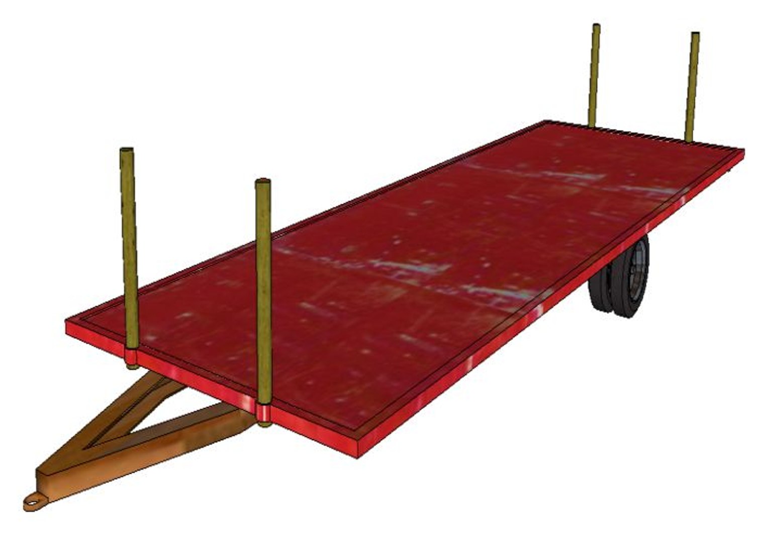 Transport Bale Trailer 3d 3ds