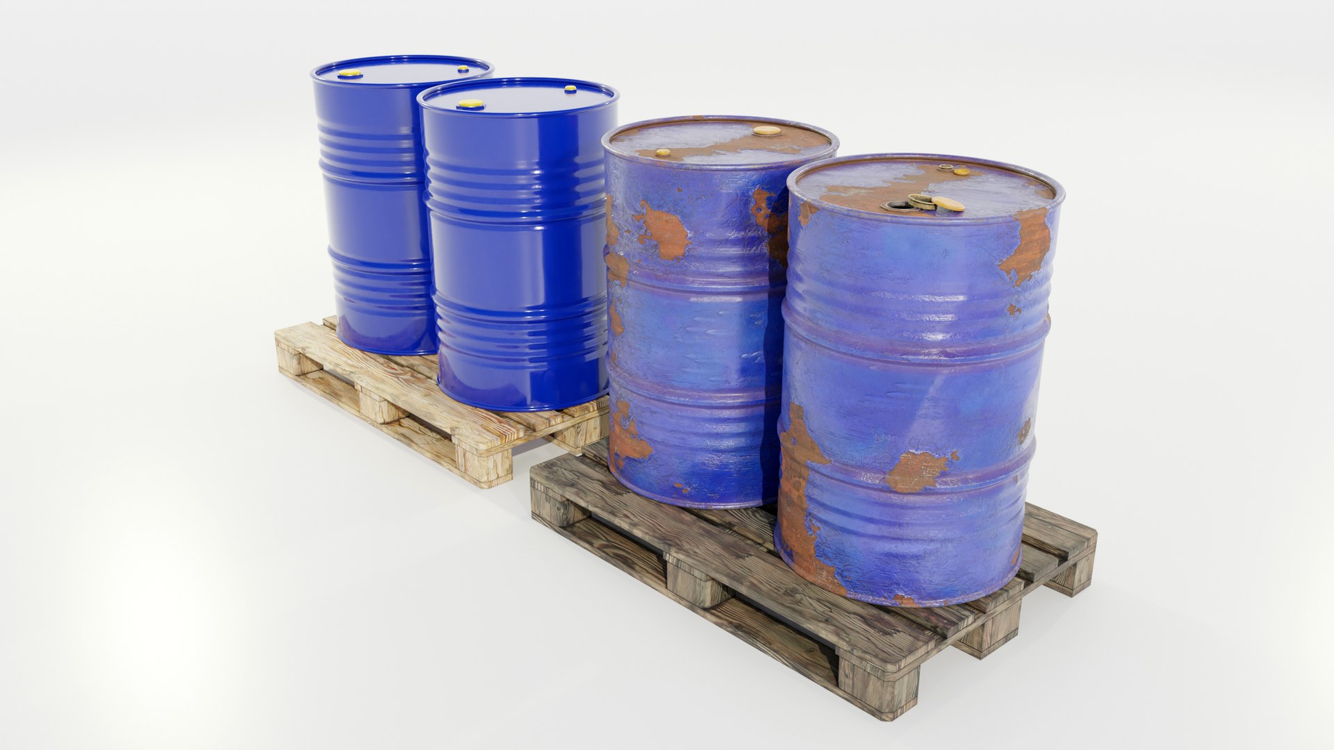 Pallet With Steel Barrels 3D Model - TurboSquid 1968971