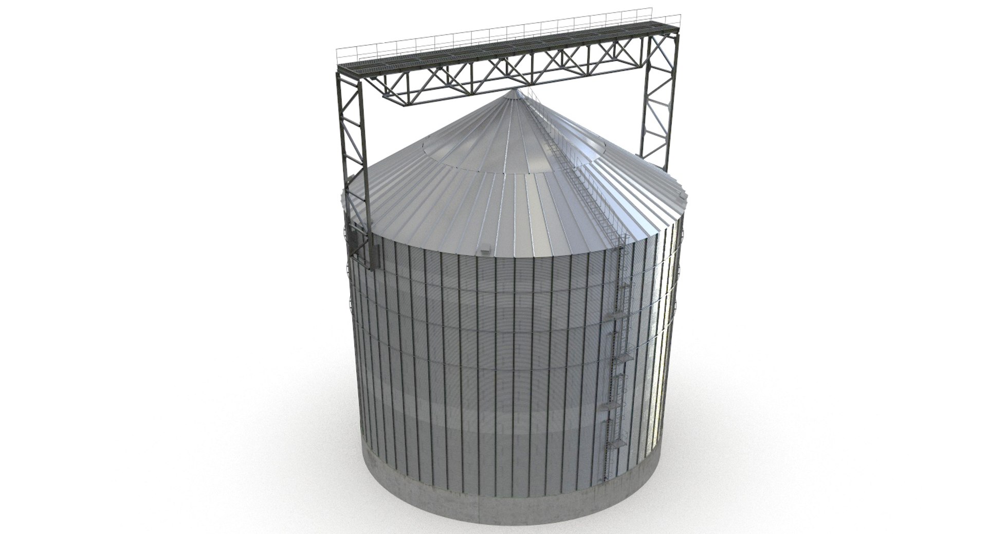 3d Model Silo Grain