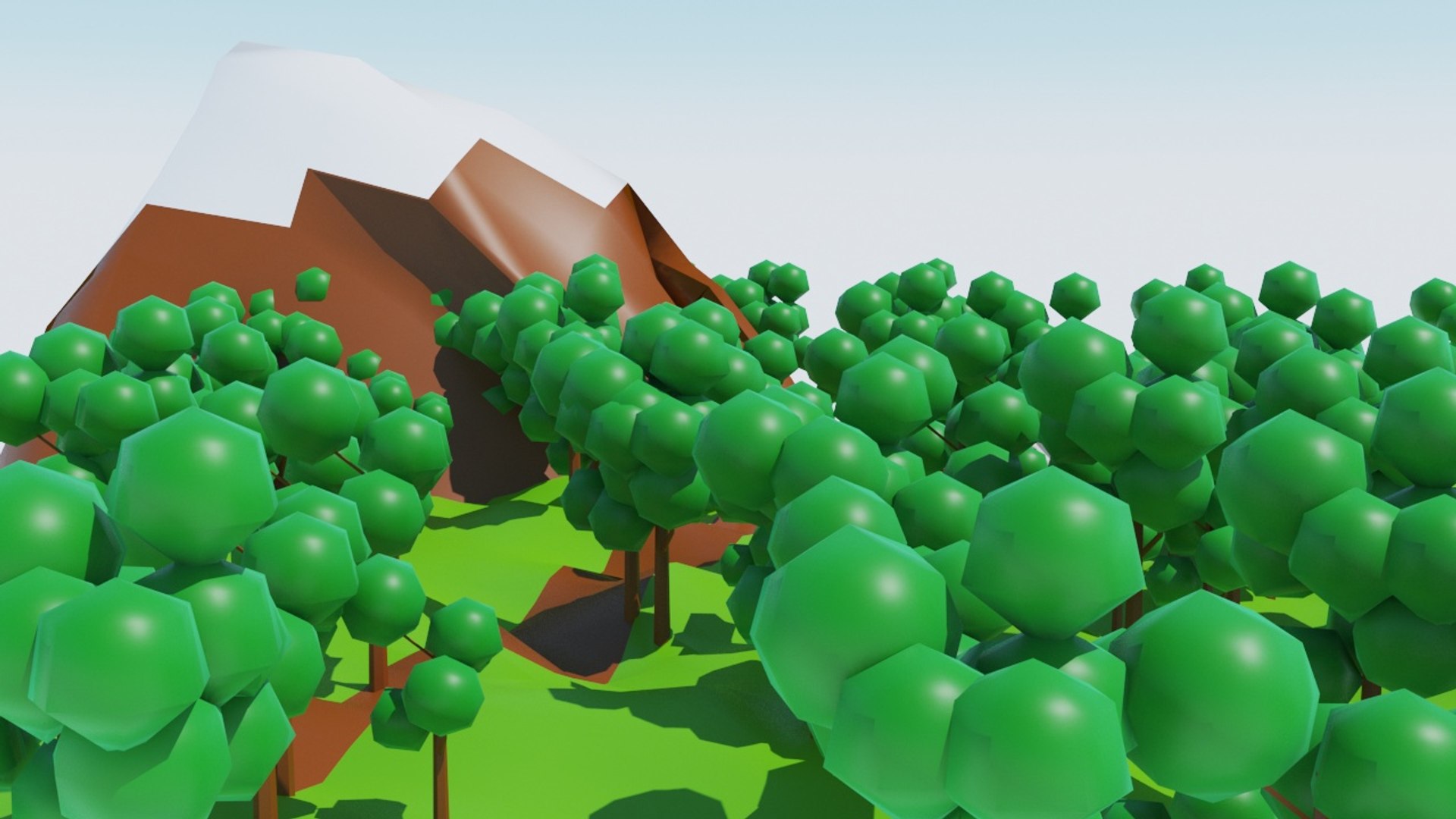 Cartoon forest 3D model - TurboSquid 1662115