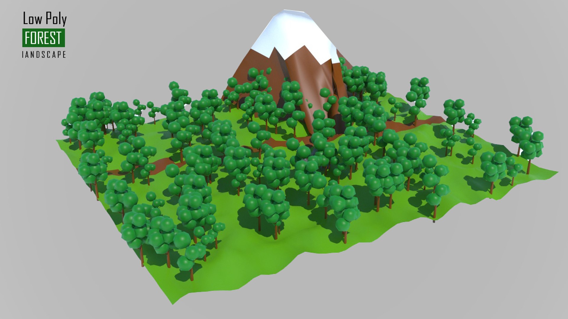 Cartoon forest 3D model - TurboSquid 1662115