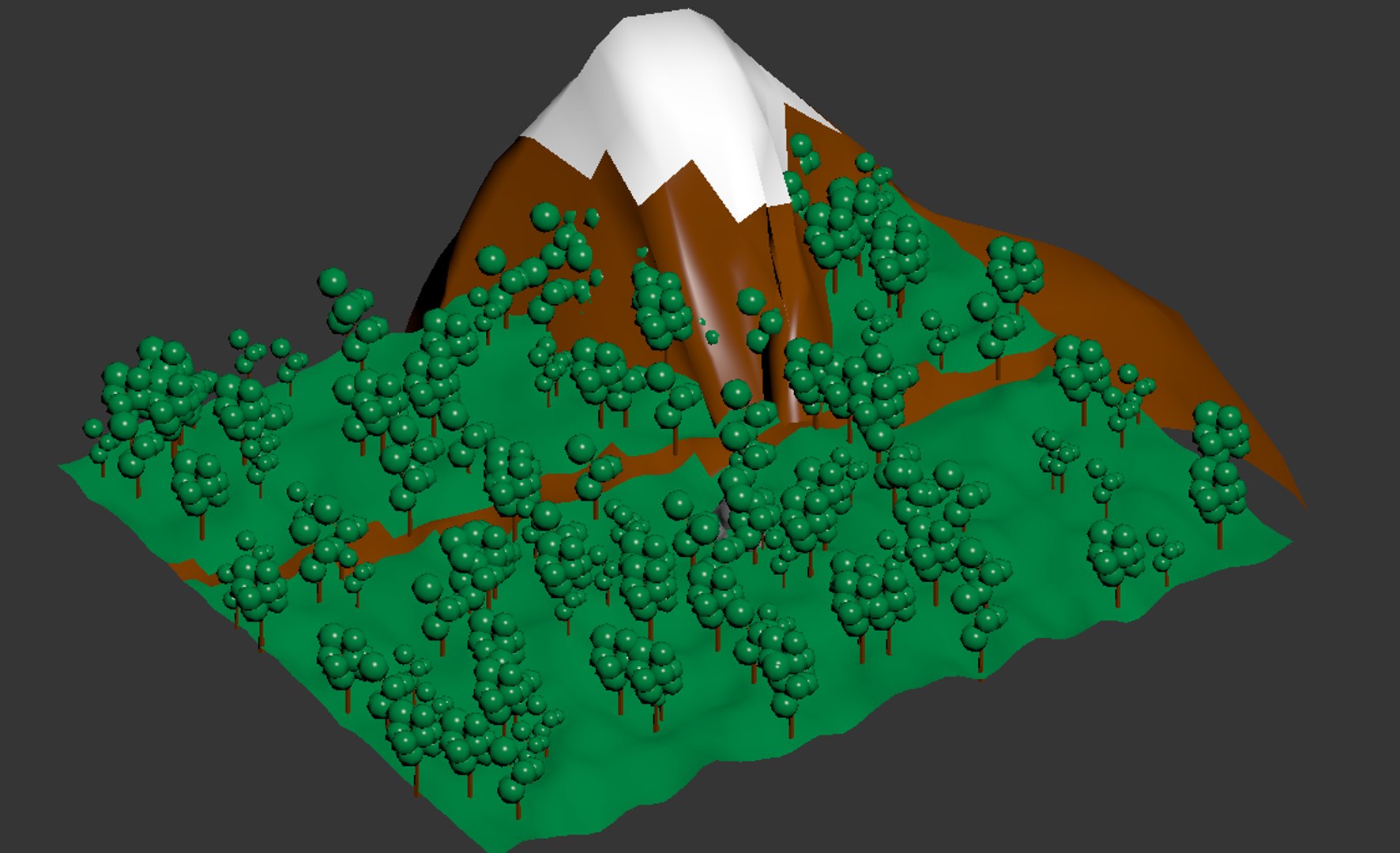 Cartoon forest 3D model - TurboSquid 1662115