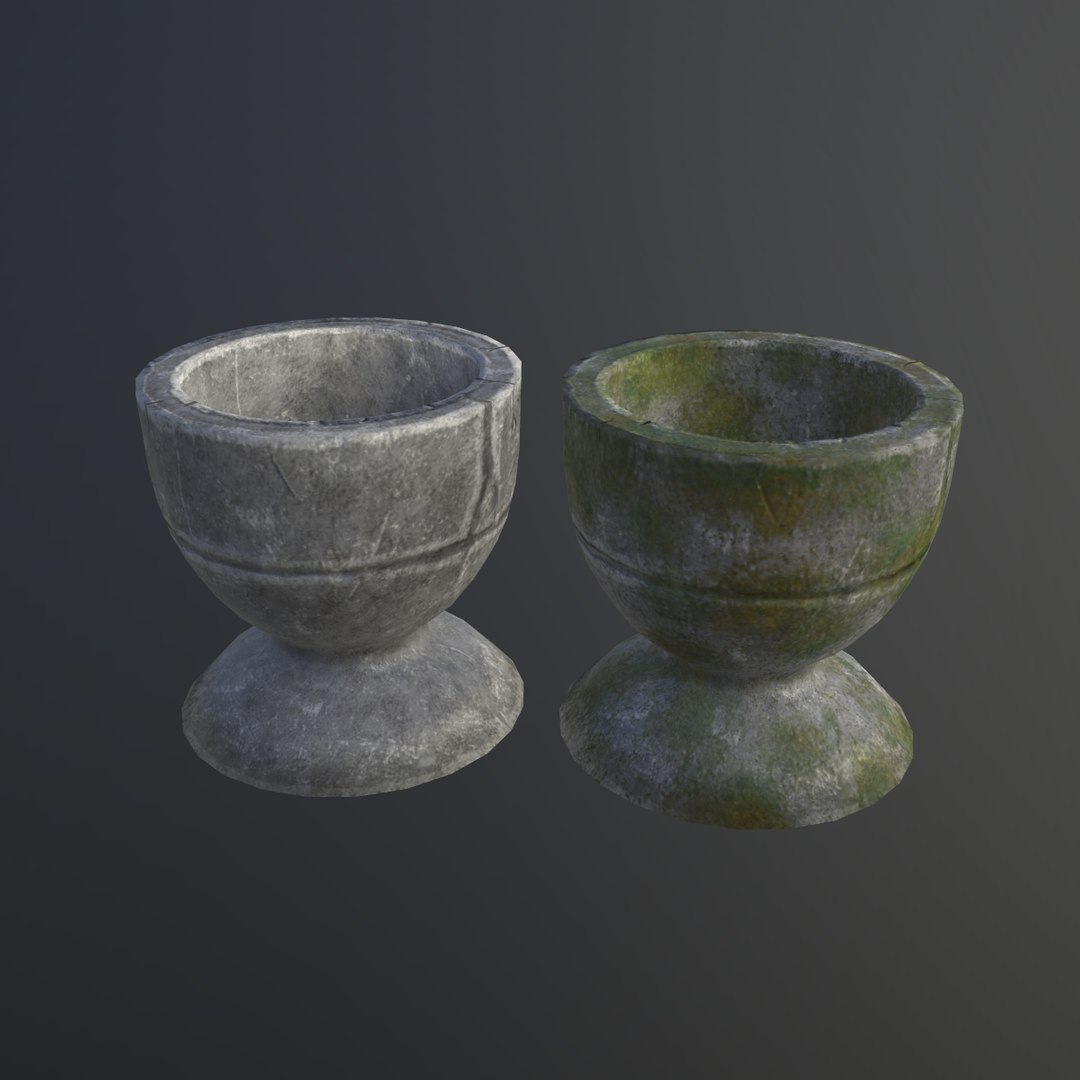 Free Stone Cup Model - TurboSquid 1473625