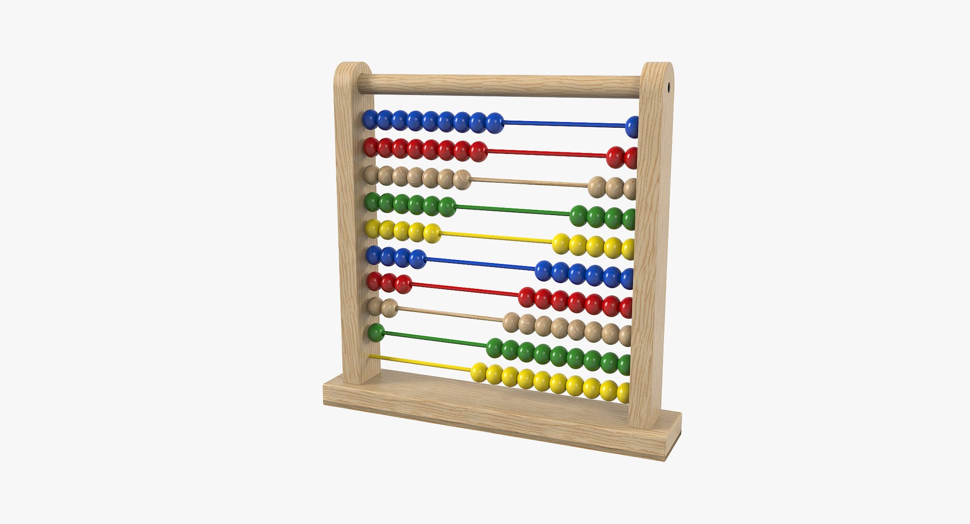 Classic wooden educational counting 3D model - TurboSquid 1242630