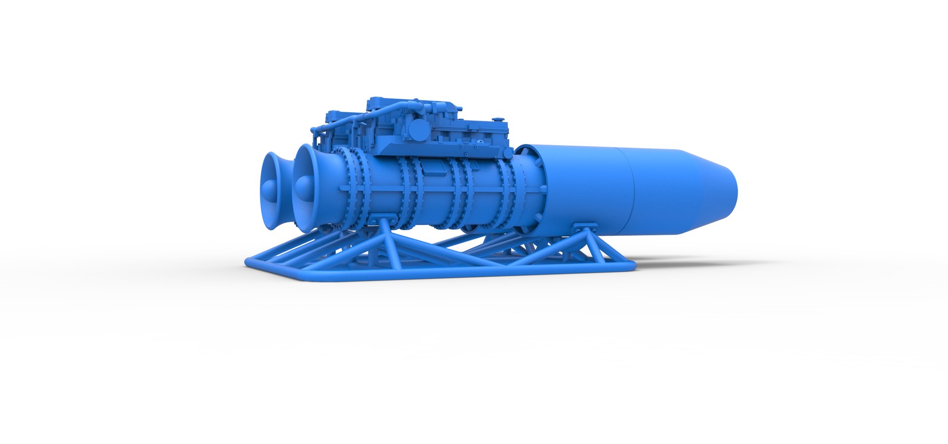 3D Model Diecast 2 Jet Engines On The Frame Scale 1 To 25 - TurboSquid ...