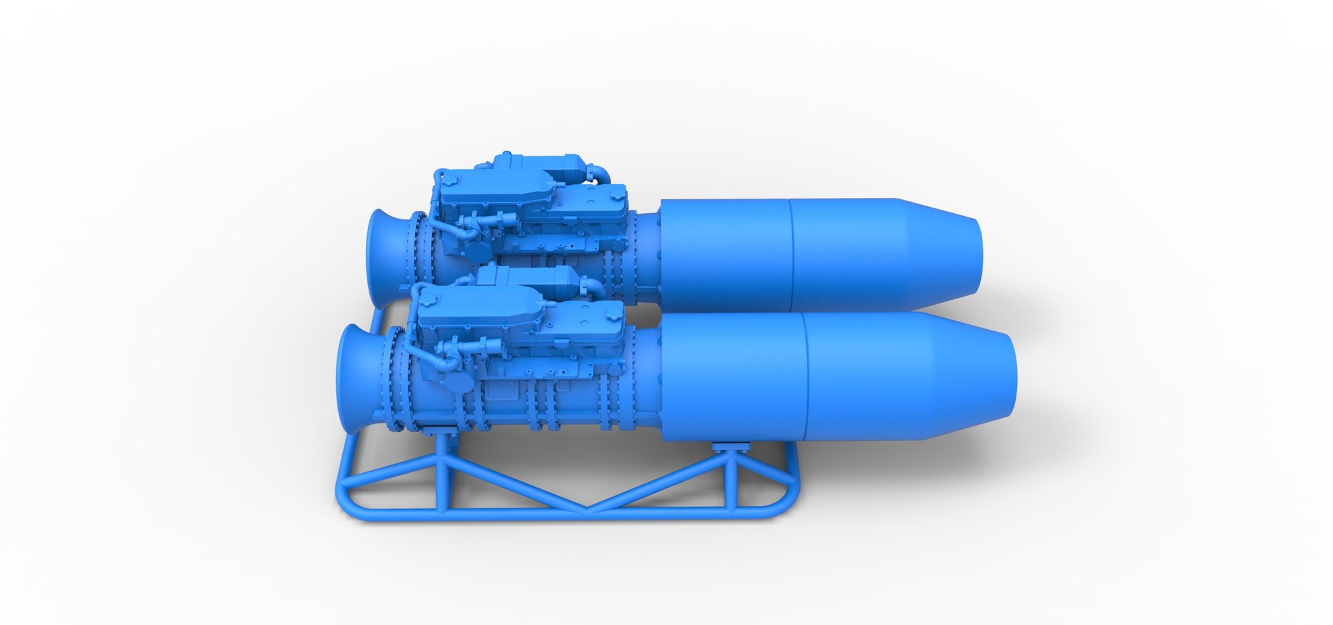 3D Model Diecast 2 Jet Engines On The Frame Scale 1 To 25 - TurboSquid ...