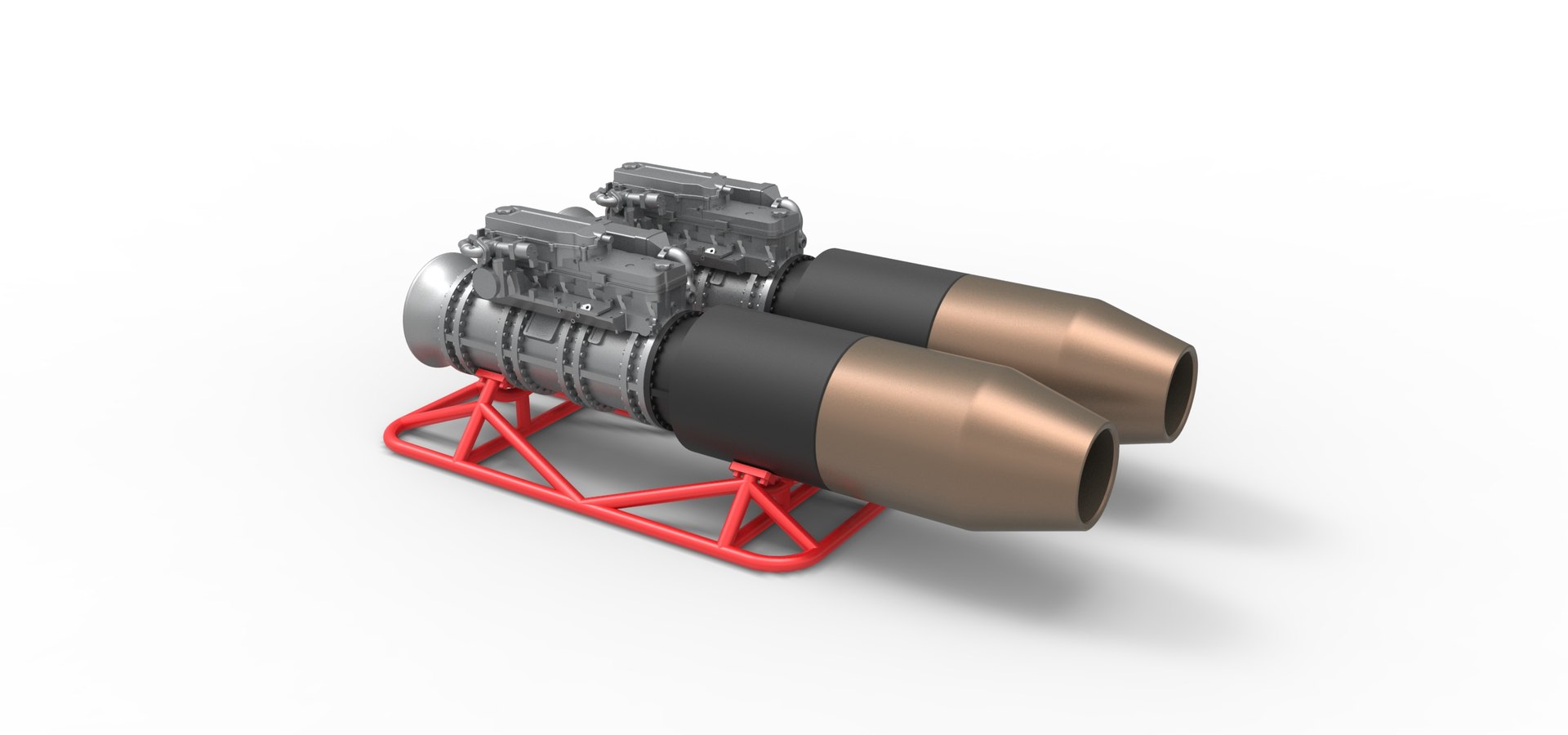 3D Model Diecast 2 Jet Engines On The Frame Scale 1 To 25 - TurboSquid ...