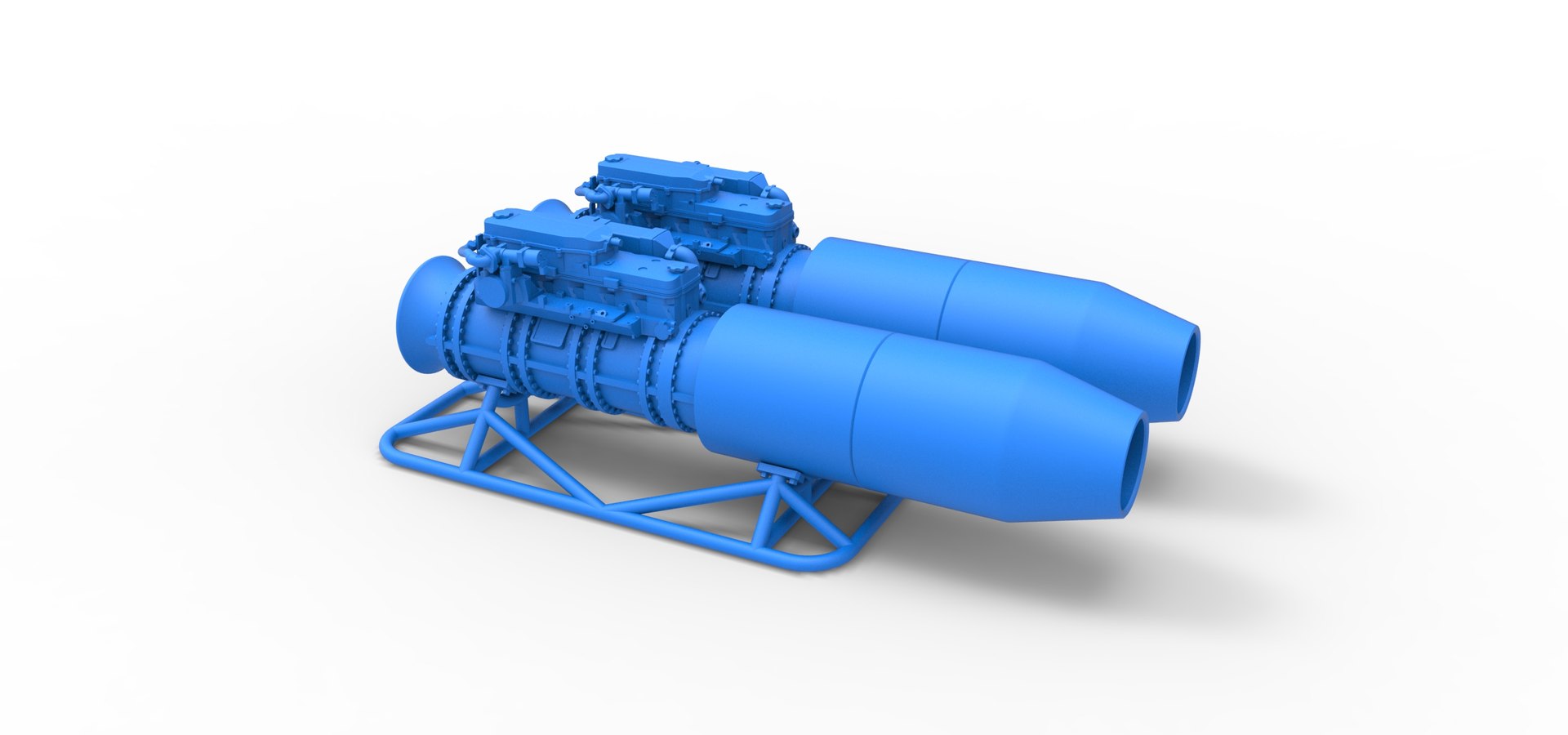 3D Model Diecast 2 Jet Engines On The Frame Scale 1 To 25 - TurboSquid ...