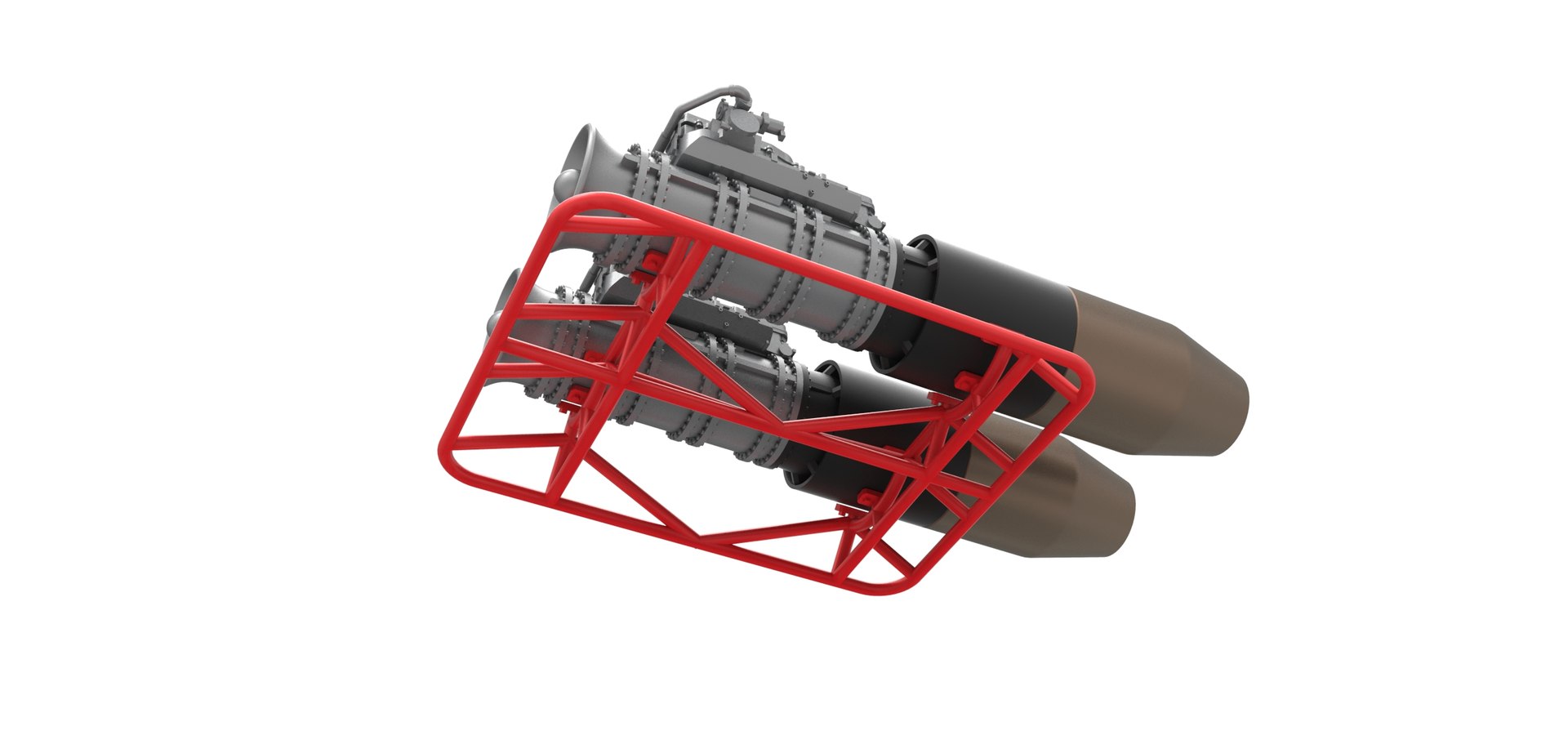 3D Model Diecast 2 Jet Engines On The Frame Scale 1 To 25 - TurboSquid ...