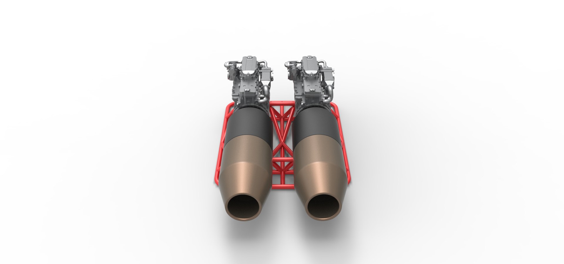 3D Model Diecast 2 Jet Engines On The Frame Scale 1 To 25 - TurboSquid ...