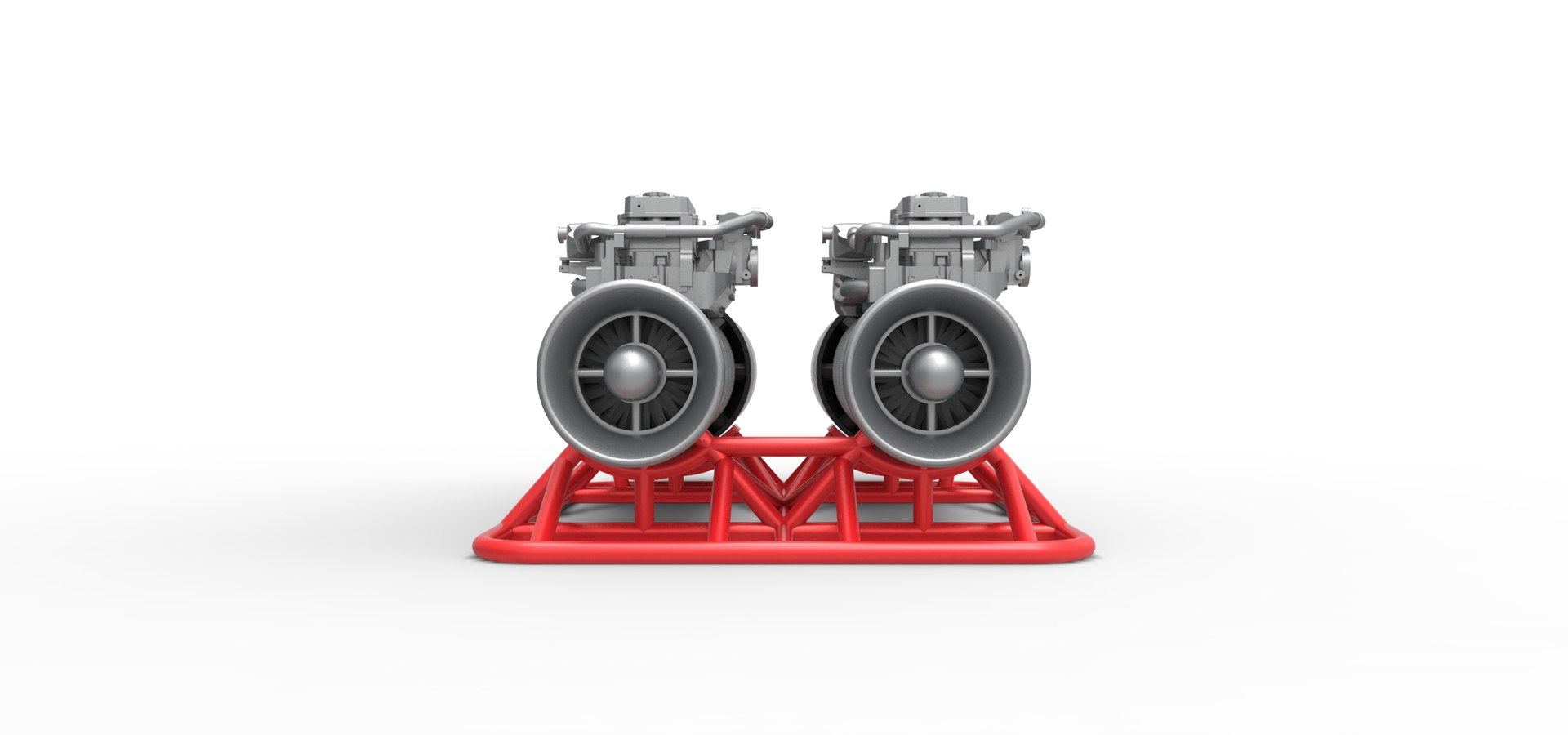 3D Model Diecast 2 Jet Engines On The Frame Scale 1 To 25 - TurboSquid ...