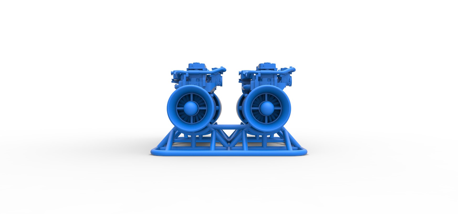 3D Model Diecast 2 Jet Engines On The Frame Scale 1 To 25 - TurboSquid ...