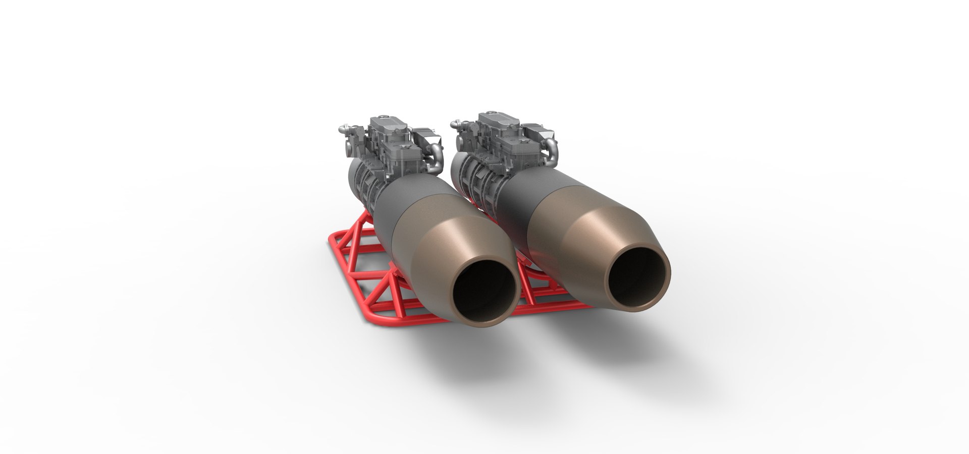 3D Model Diecast 2 Jet Engines On The Frame Scale 1 To 25 - TurboSquid ...
