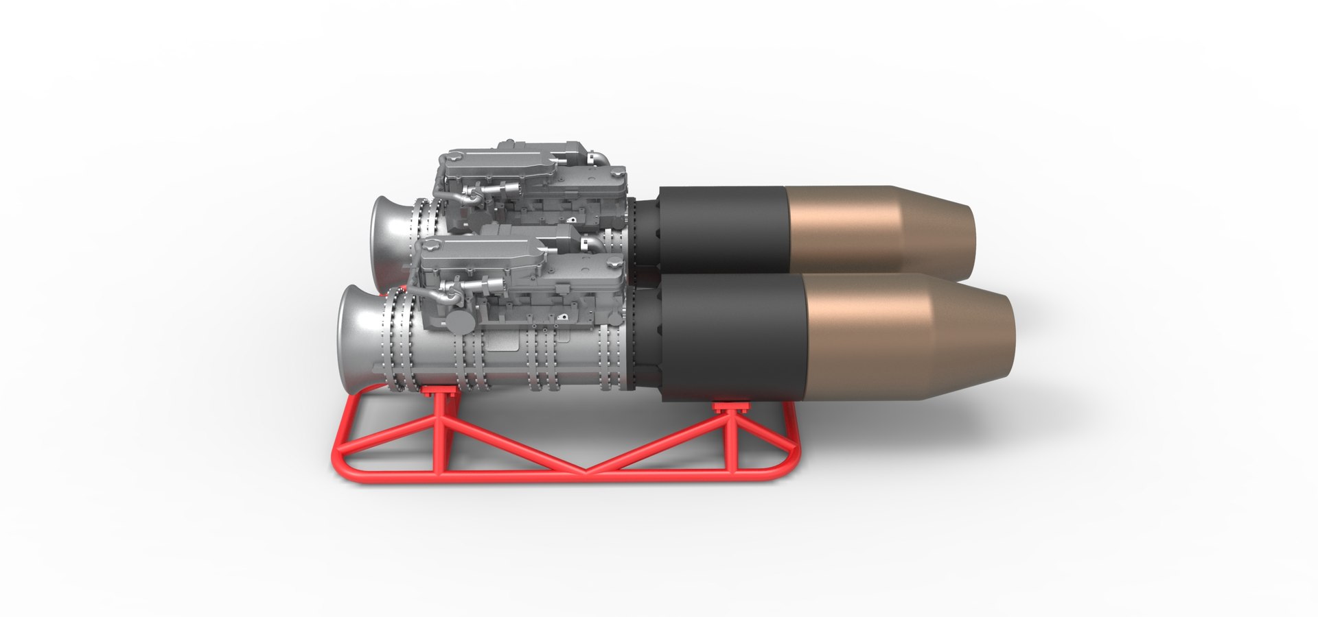 3D Model Diecast 2 Jet Engines On The Frame Scale 1 To 25 - TurboSquid ...