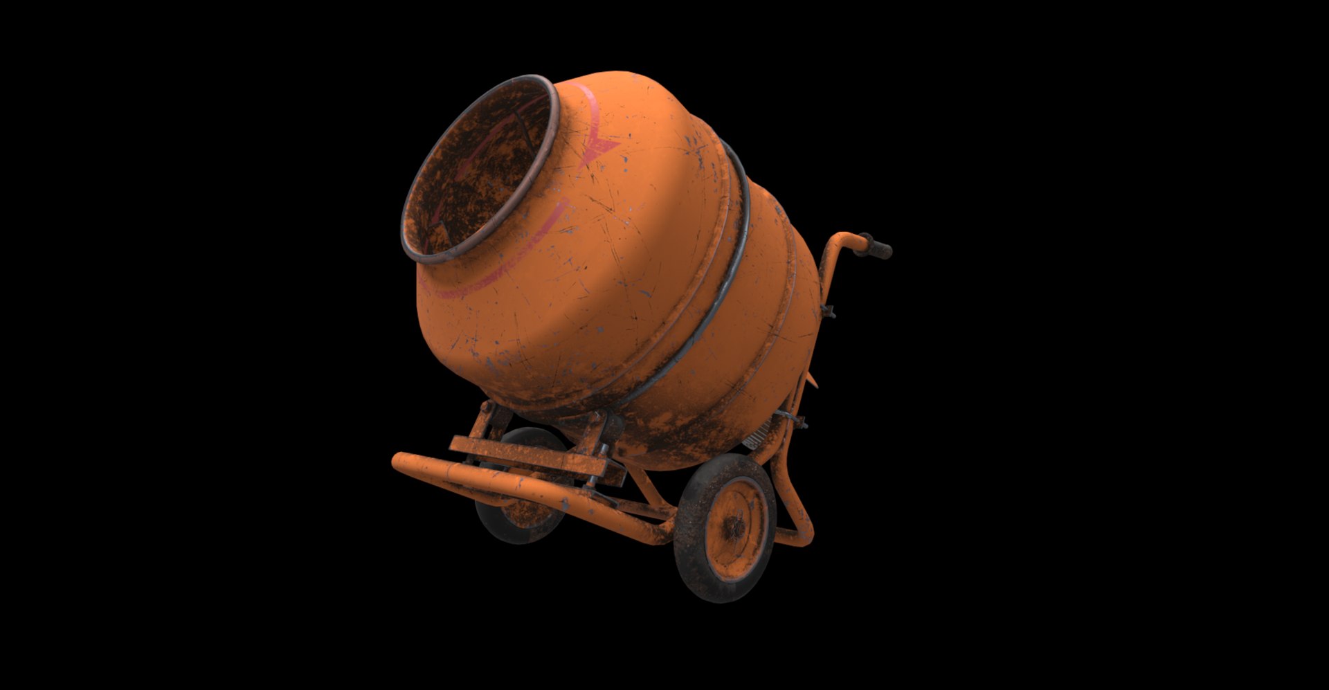 3D Mobile Cement Mixer Model - TurboSquid 2276651