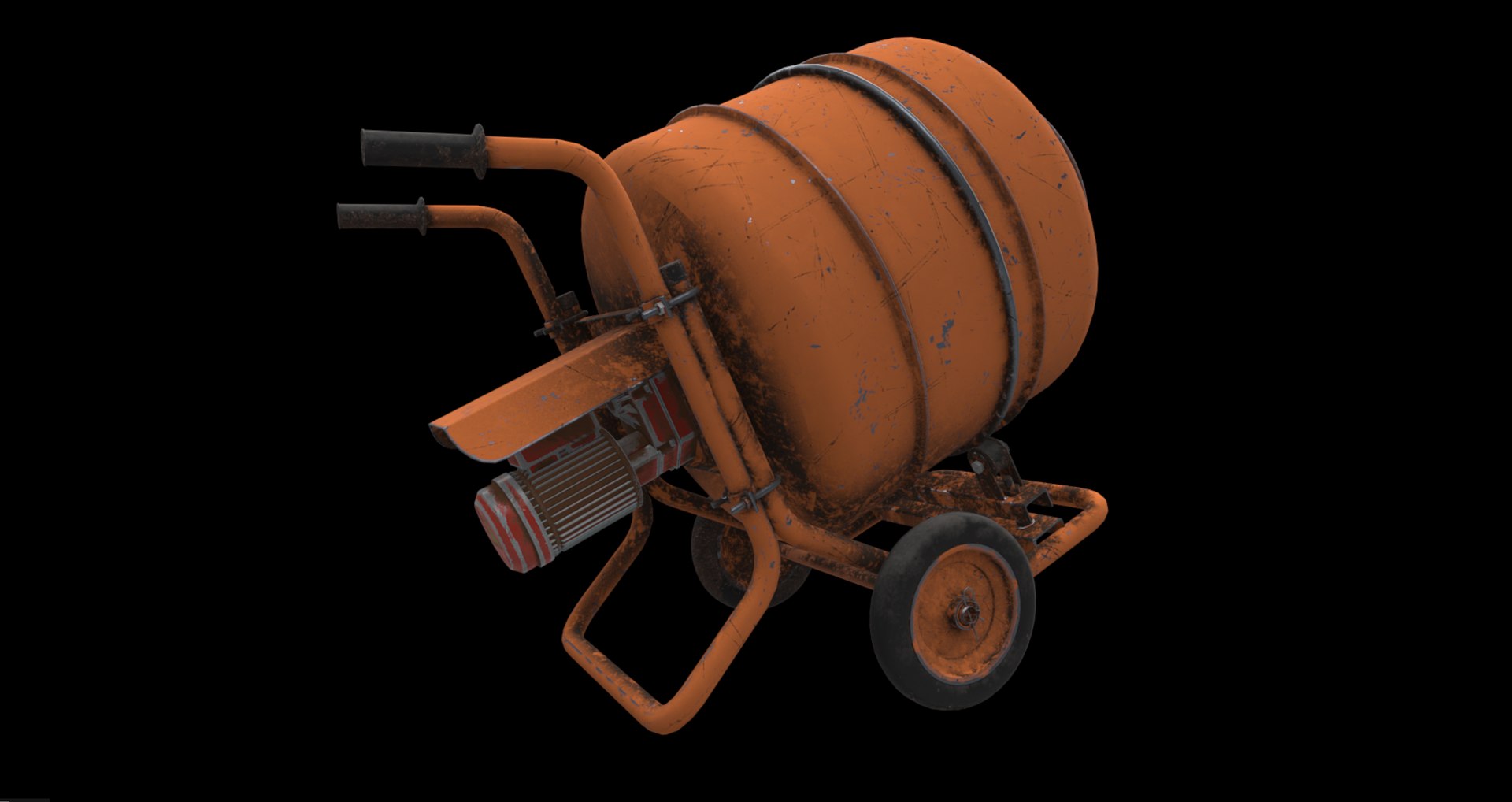 3D Mobile Cement Mixer Model - TurboSquid 2276651