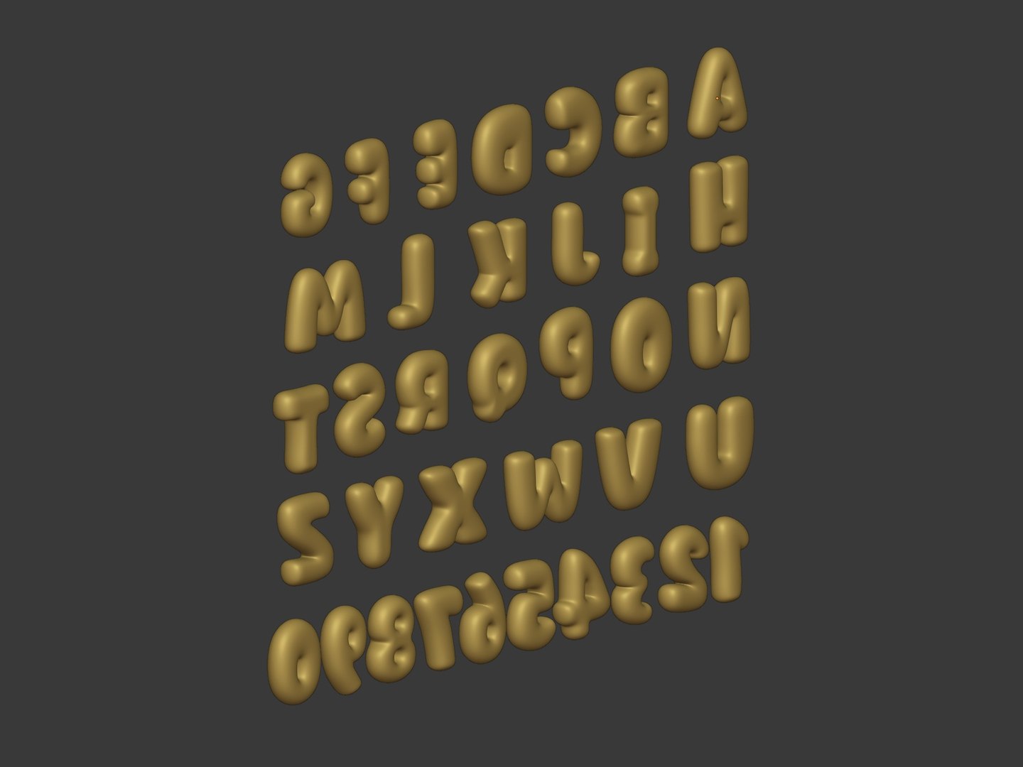 Cartoon Alphabet - Balloons 3D Model - TurboSquid 1776198