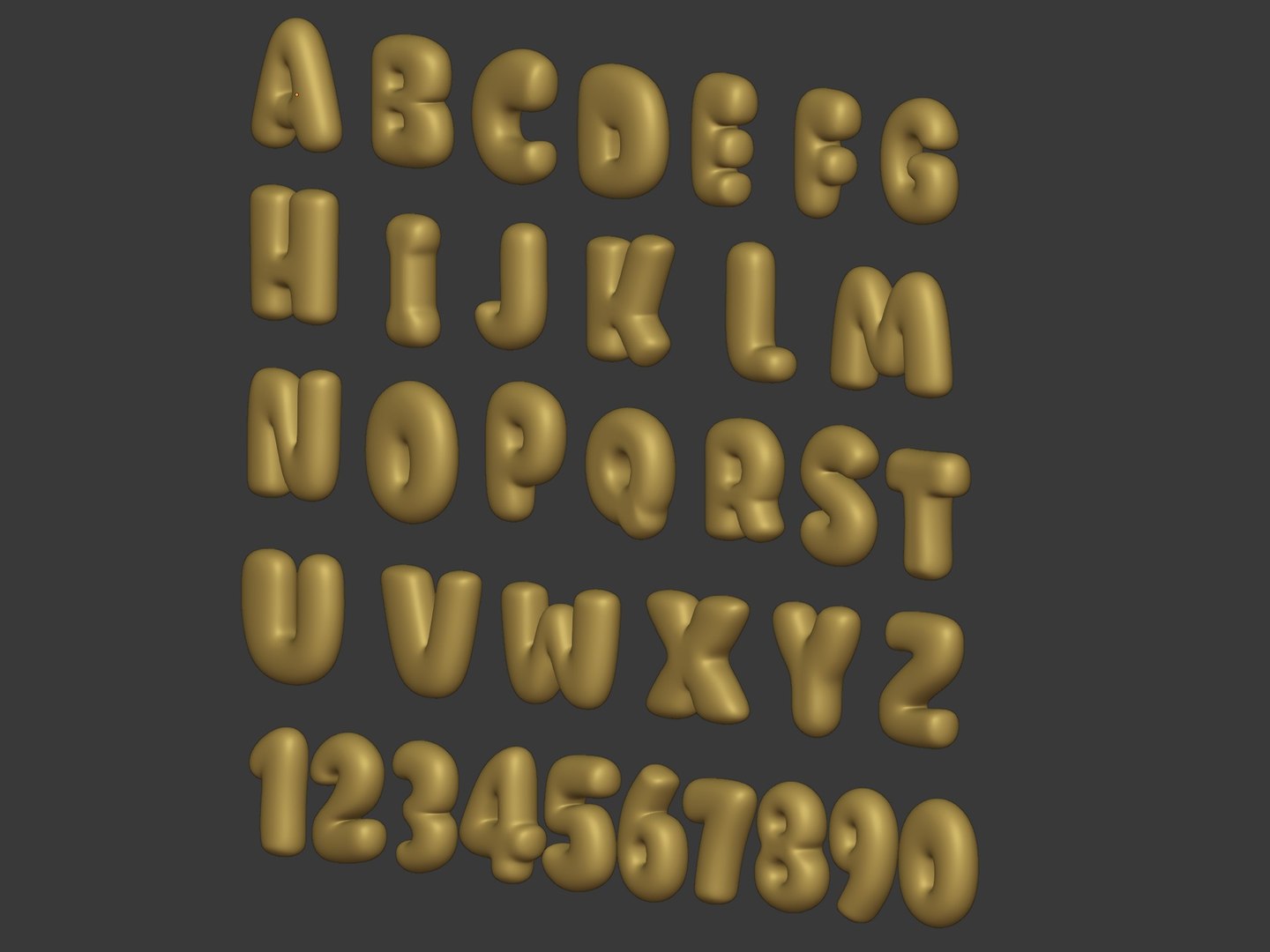 Cartoon Alphabet - Balloons 3D Model - TurboSquid 1776198