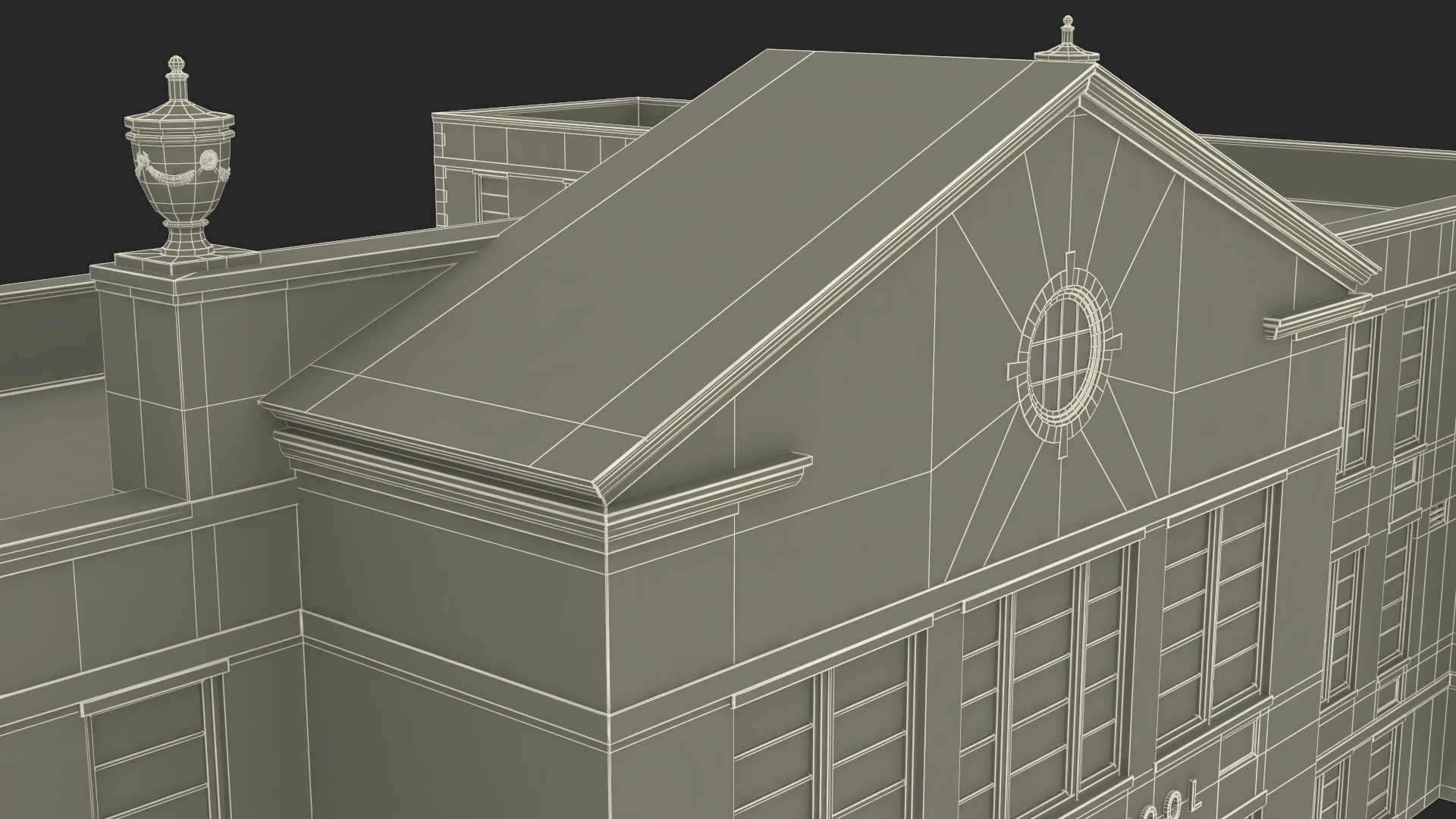 3D Traditional Brick High School - TurboSquid 2390683