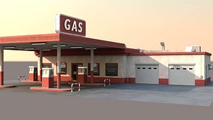 Download 3D Gas Station Blender Models - TurboSquid