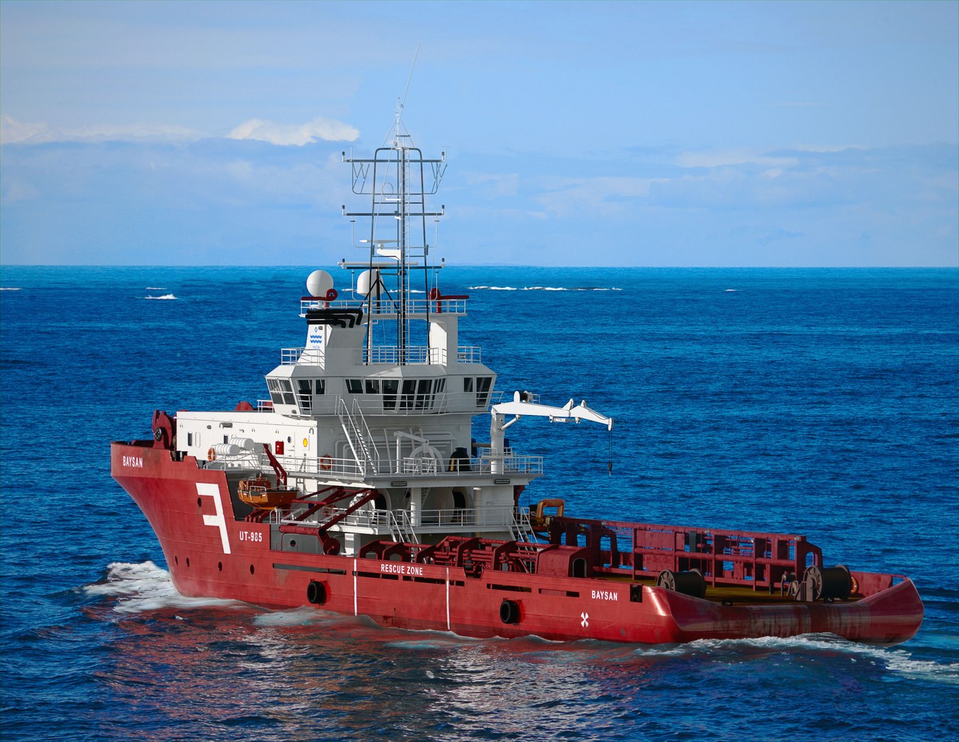 Ahts Vessel Anchor Handling 3d Model